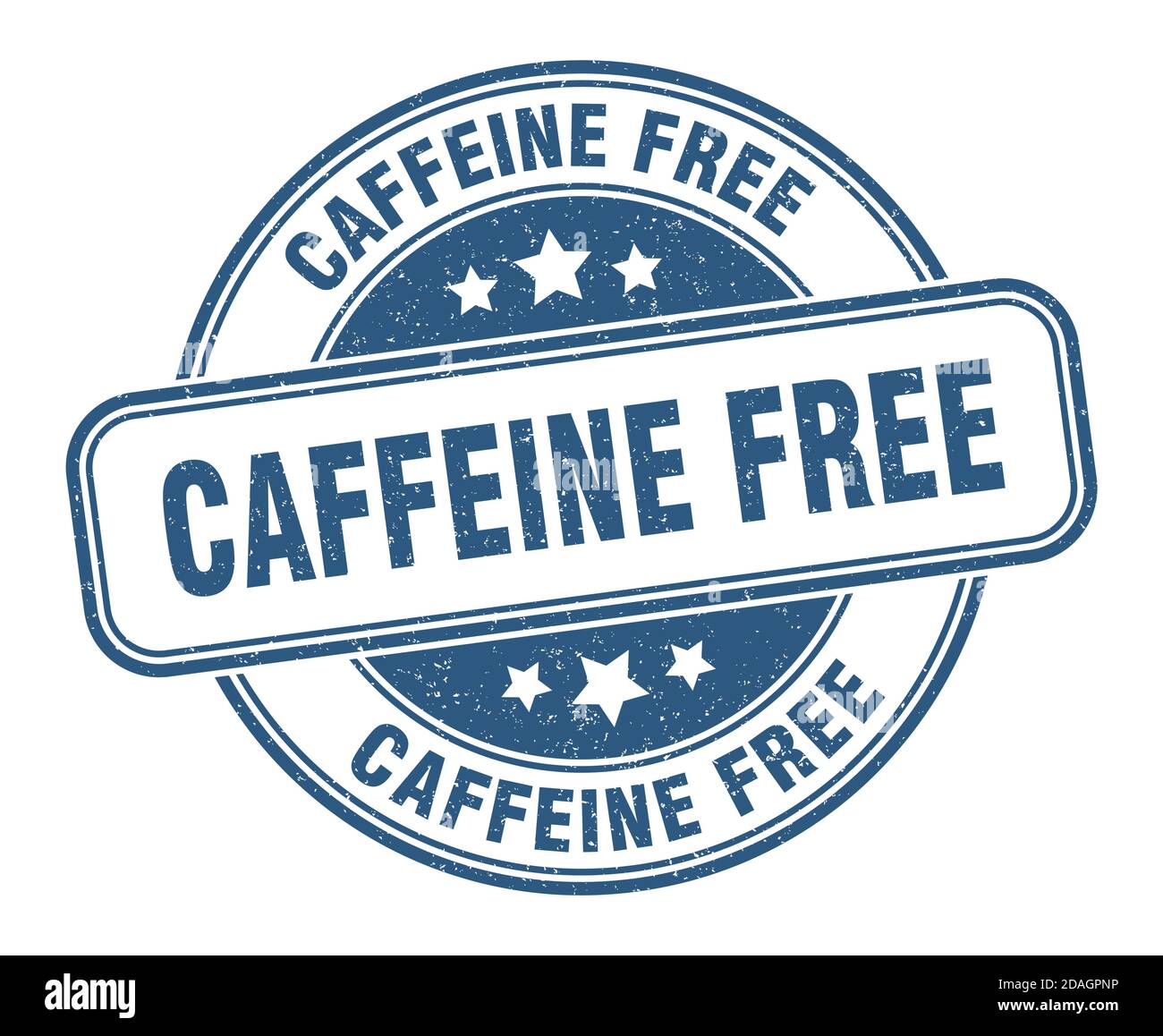 caffeine free stamp. caffeine free sign. round grunge label Stock ...