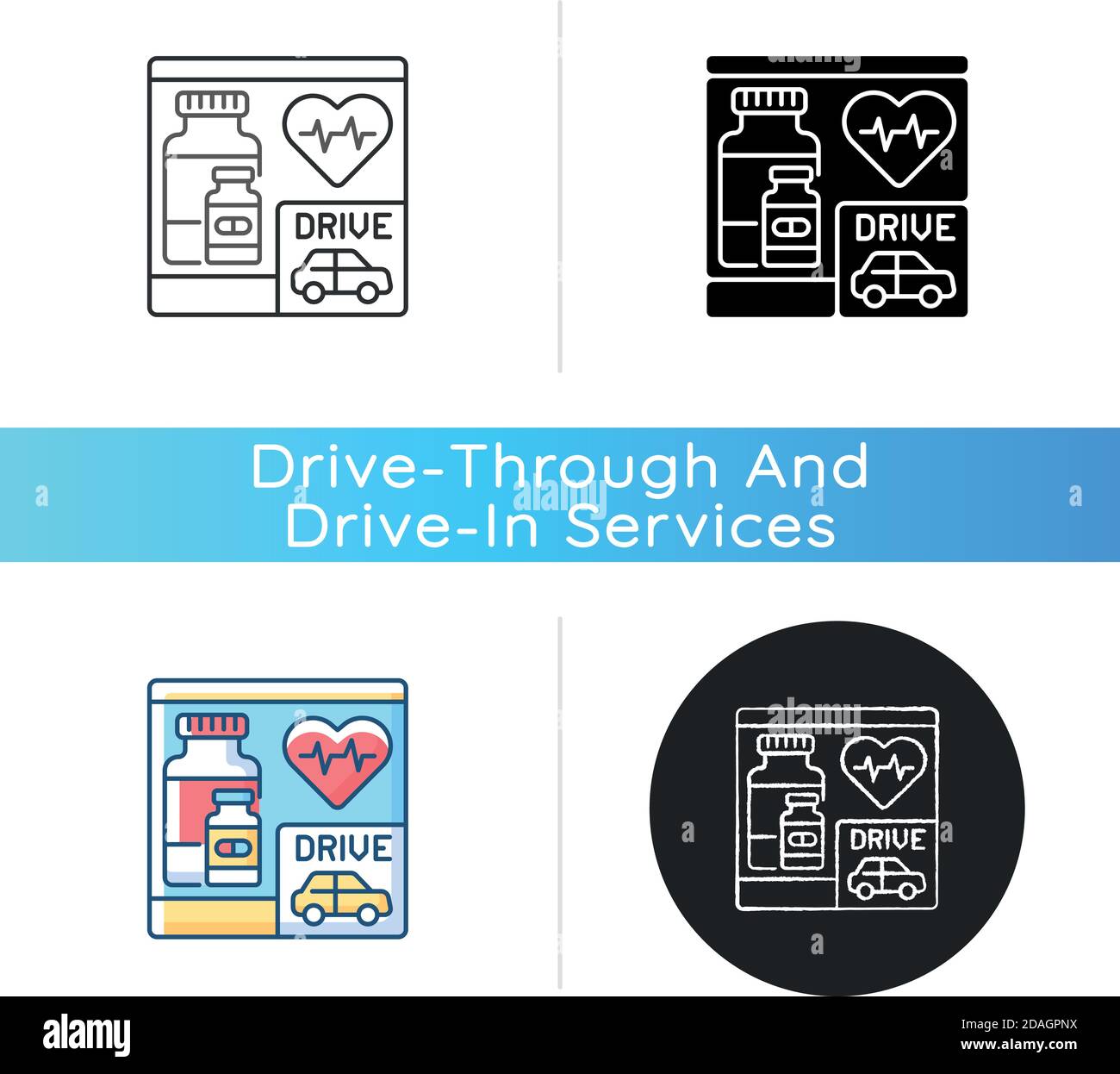 Pharmacy drive through sign Stock Vector Images - Alamy