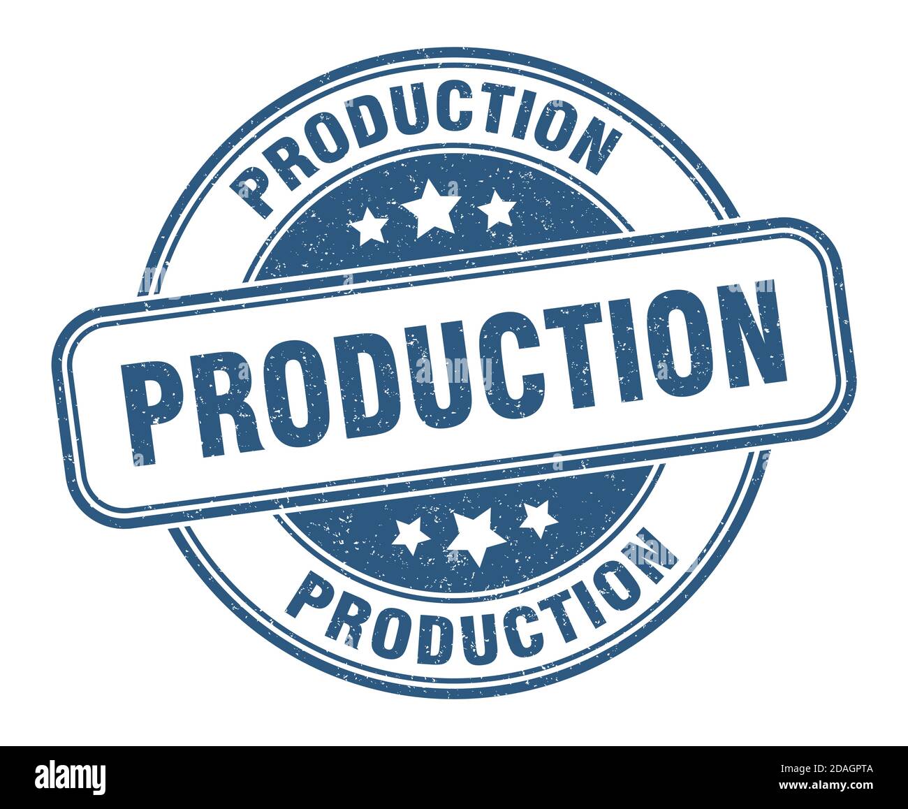production stamp. production sign. round grunge label Stock Vector ...