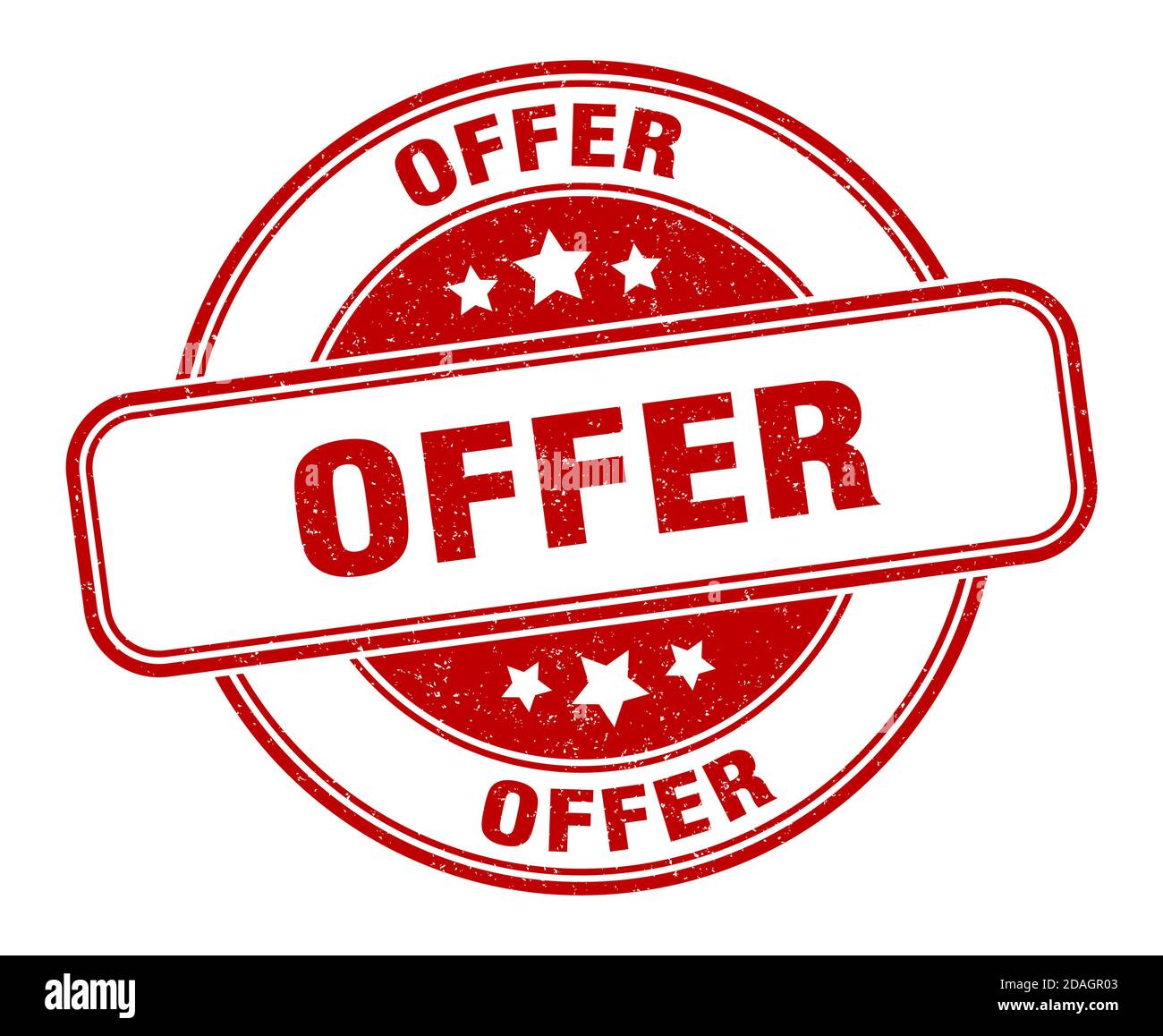 offer stamp. offer sign. round grunge label Stock Vector Image & Art ...