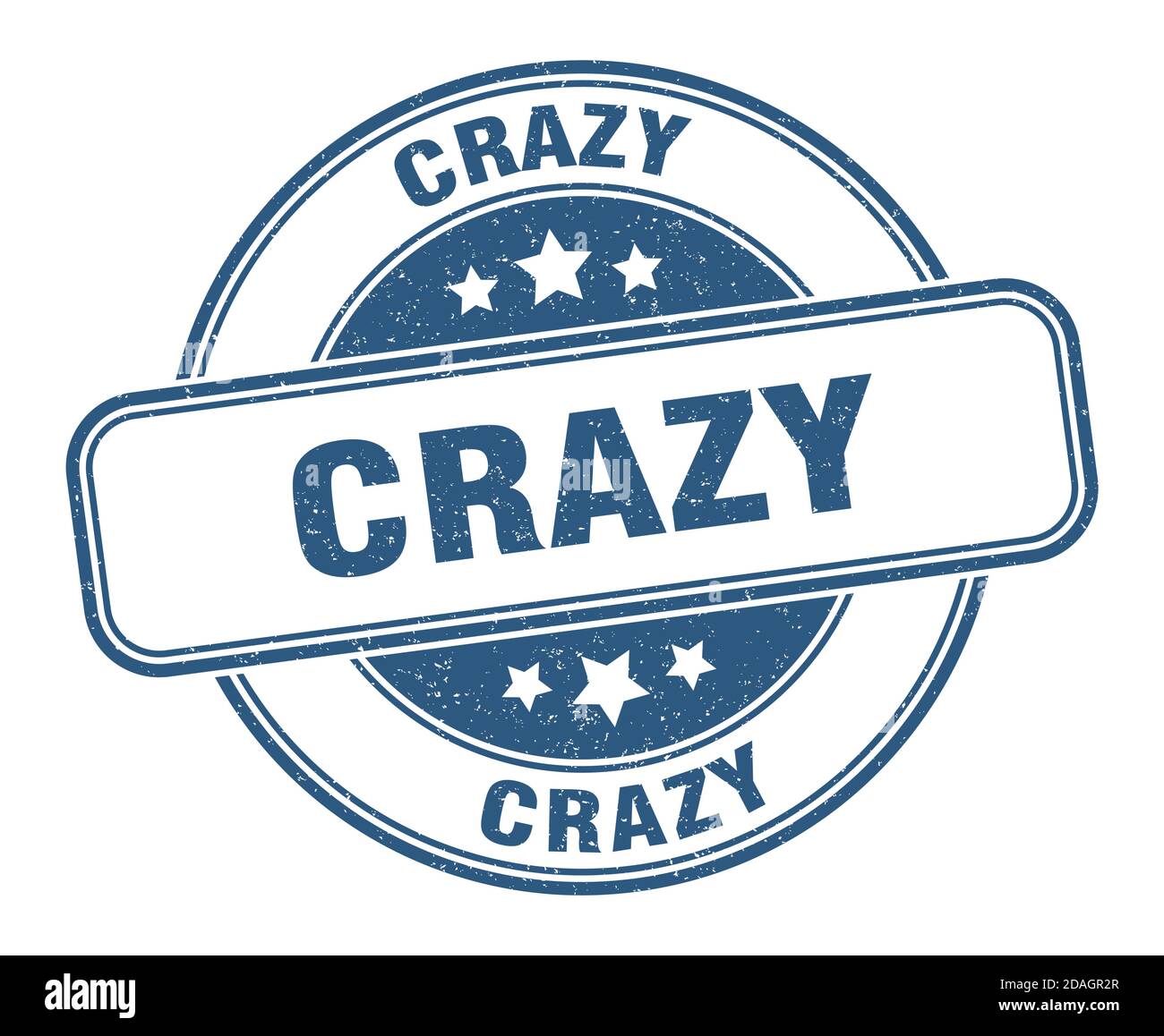 crazy stamp. crazy sign. round grunge label Stock Vector Image & Art ...
