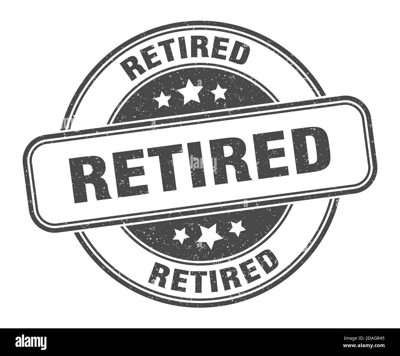 retired stamp. retired sign. round grunge label Stock Vector Image ...