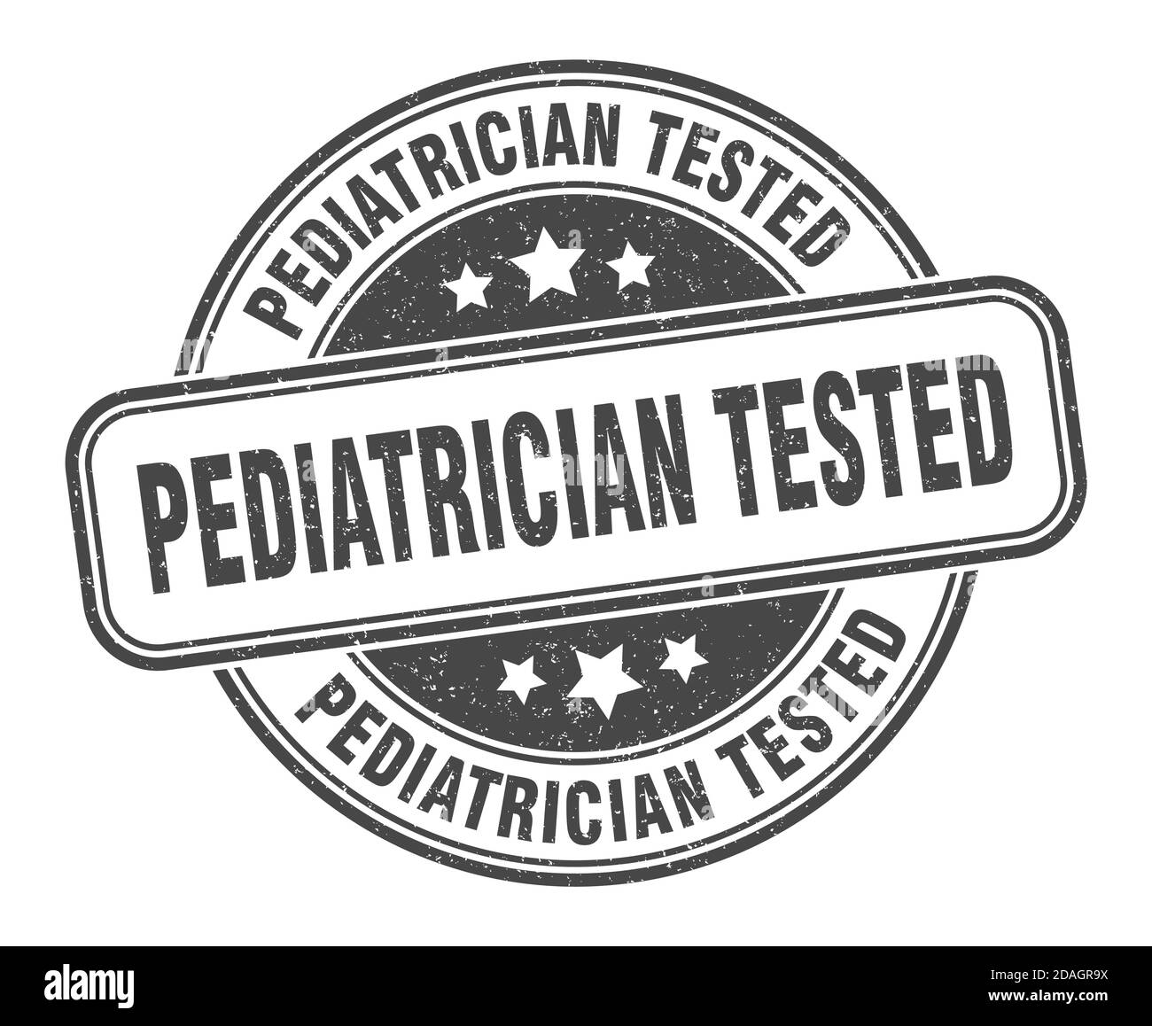 pediatrician tested stamp. pediatrician tested sign. round grunge label ...