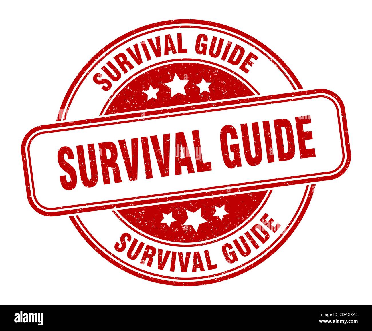 Survival guide stamp Stock Vector Images - Alamy