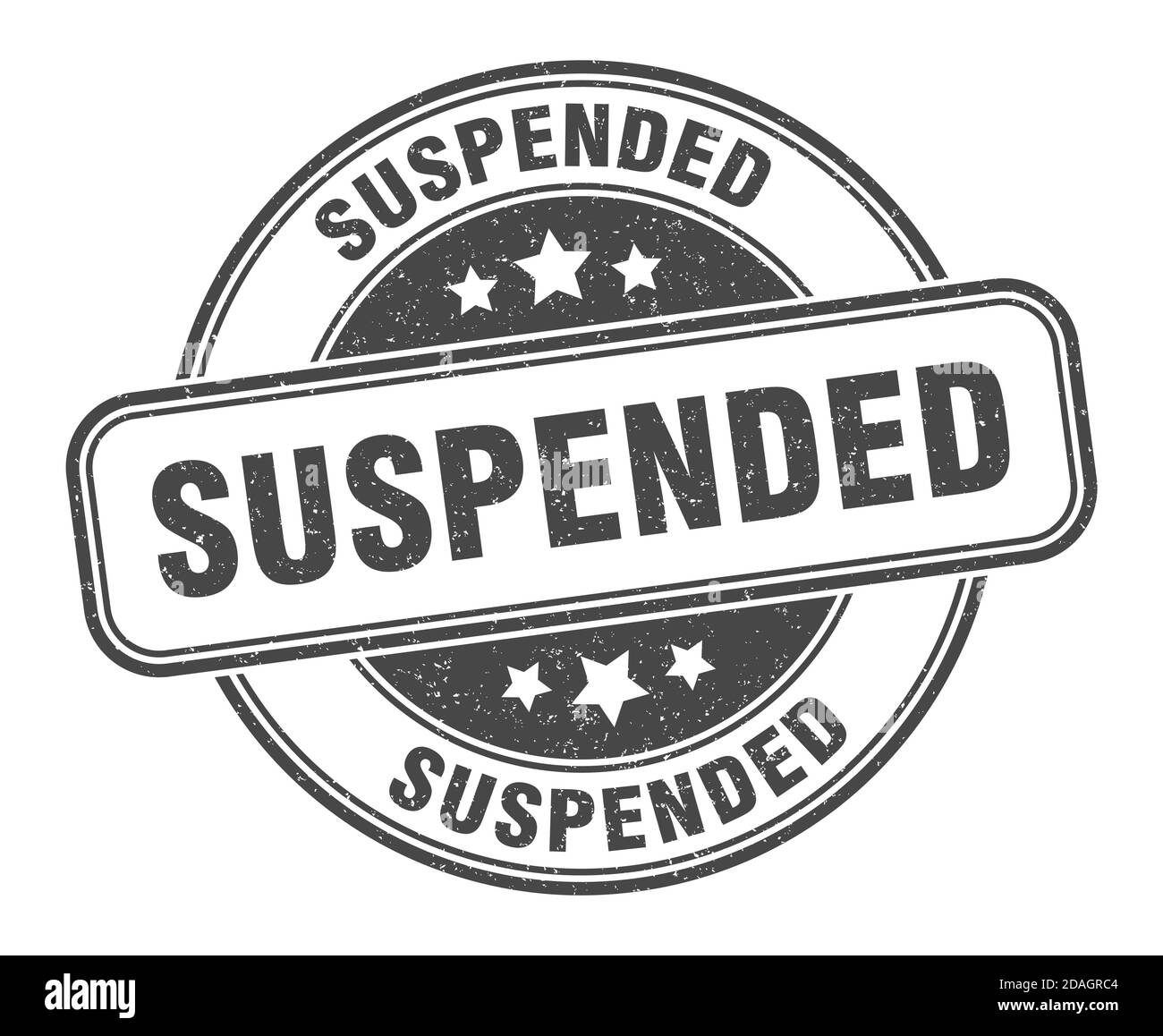 suspended stamp. suspended sign. round grunge label Stock Vector Image ...
