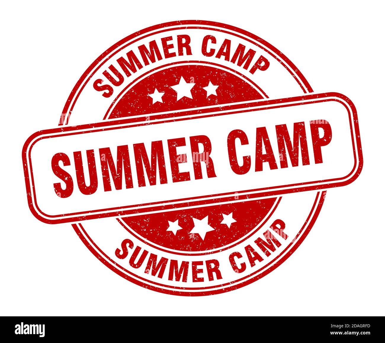 summer camp stamp. summer camp sign. round grunge label Stock Vector ...