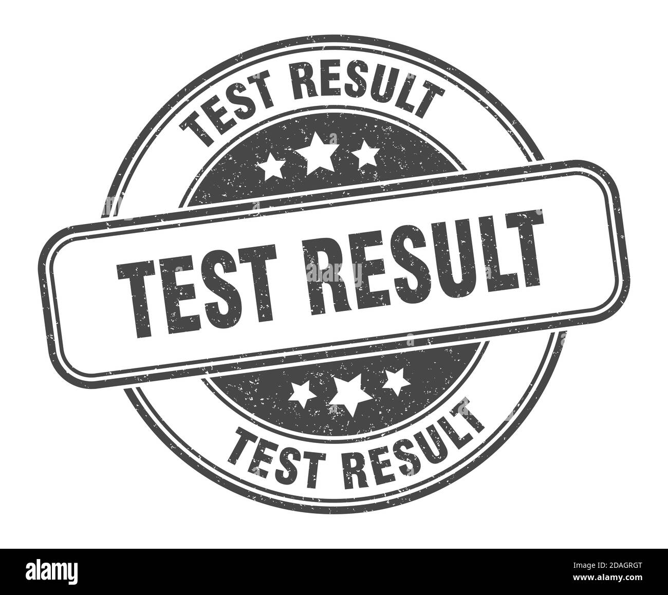 test result stamp. test result sign. round grunge label Stock Vector ...