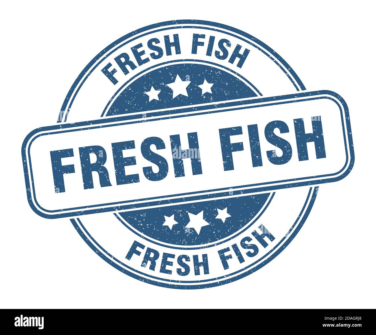 fresh fish stamp. fresh fish sign. round grunge label Stock Vector ...