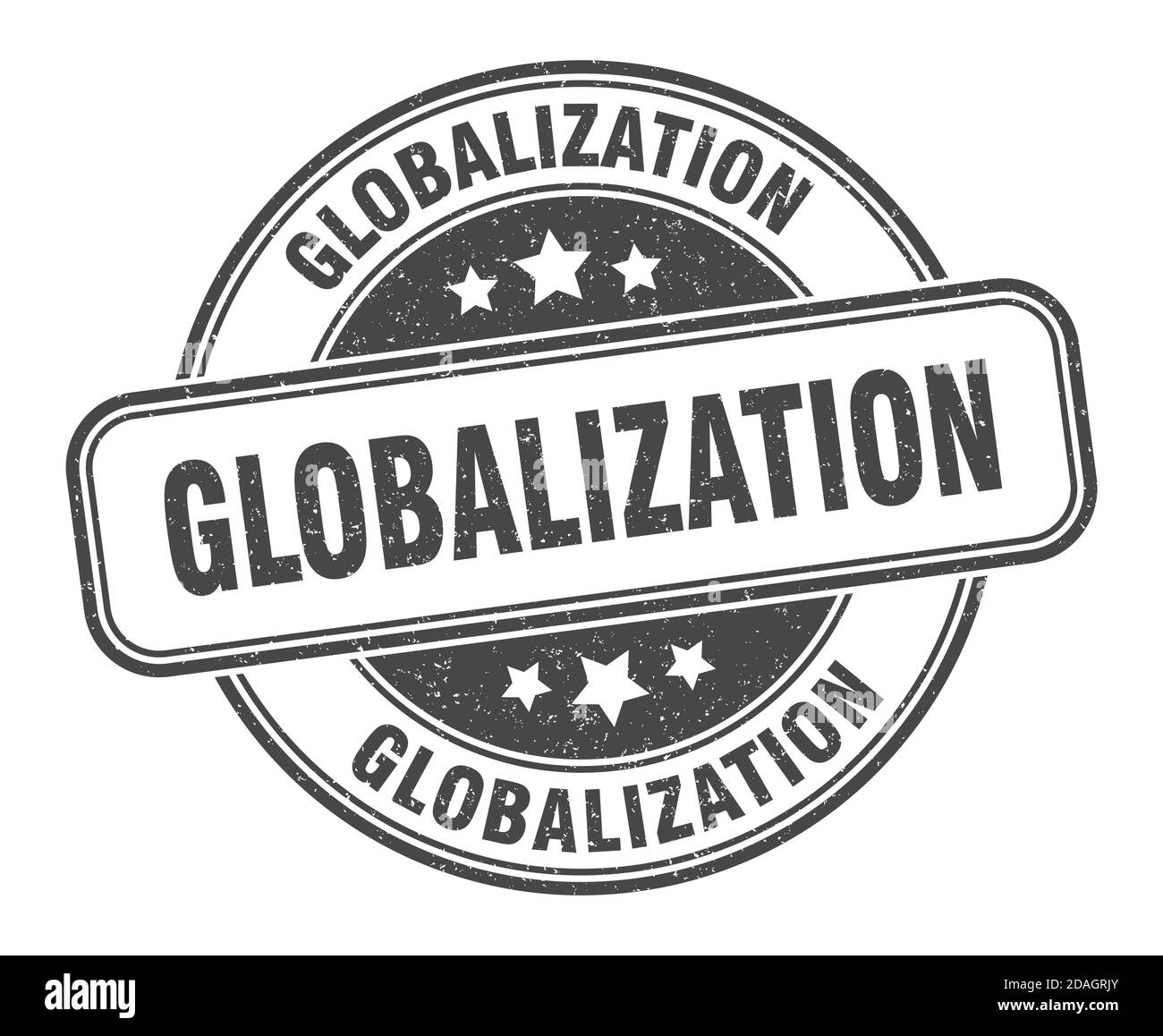globalization stamp. globalization sign. round grunge label Stock ...