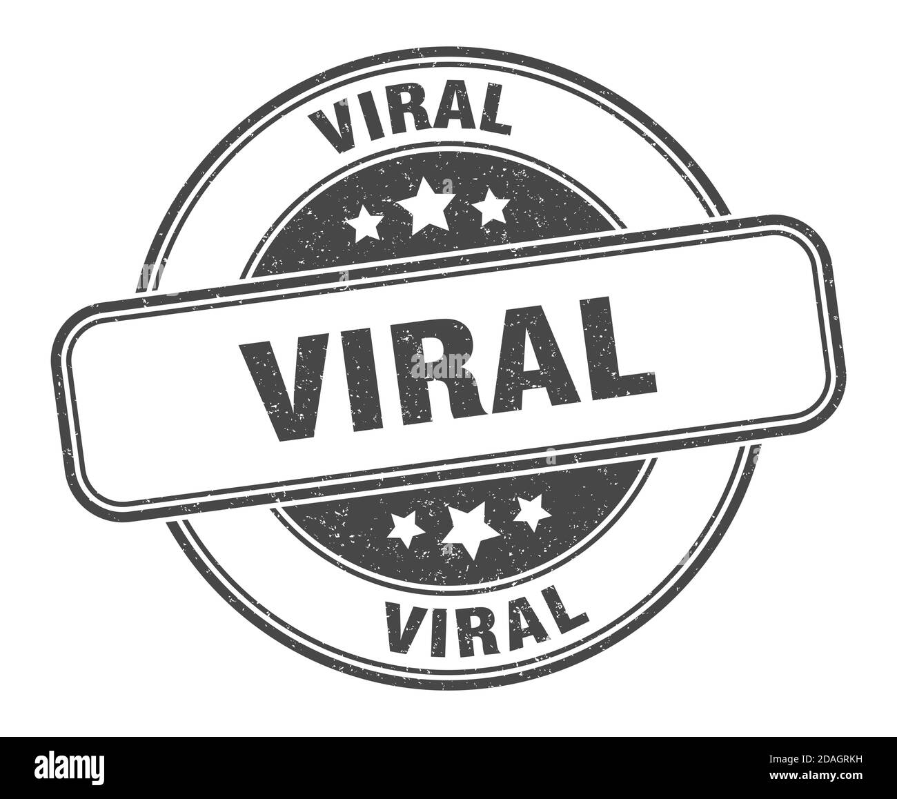 viral stamp. viral sign. round grunge label Stock Vector Image & Art ...