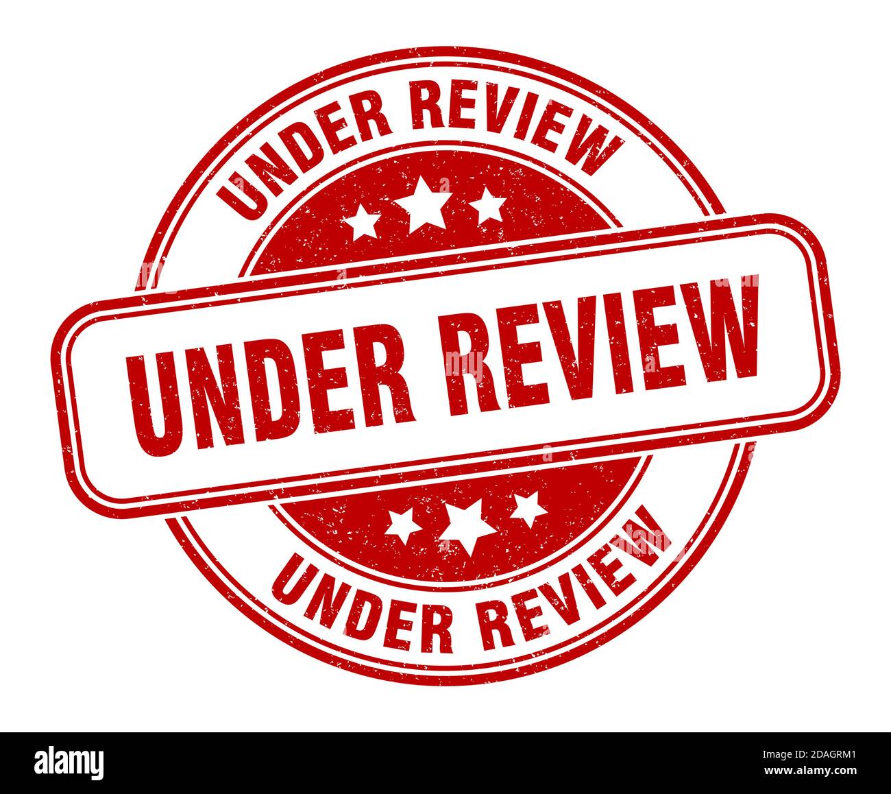under review stamp. under review sign. round grunge label Stock Vector ...