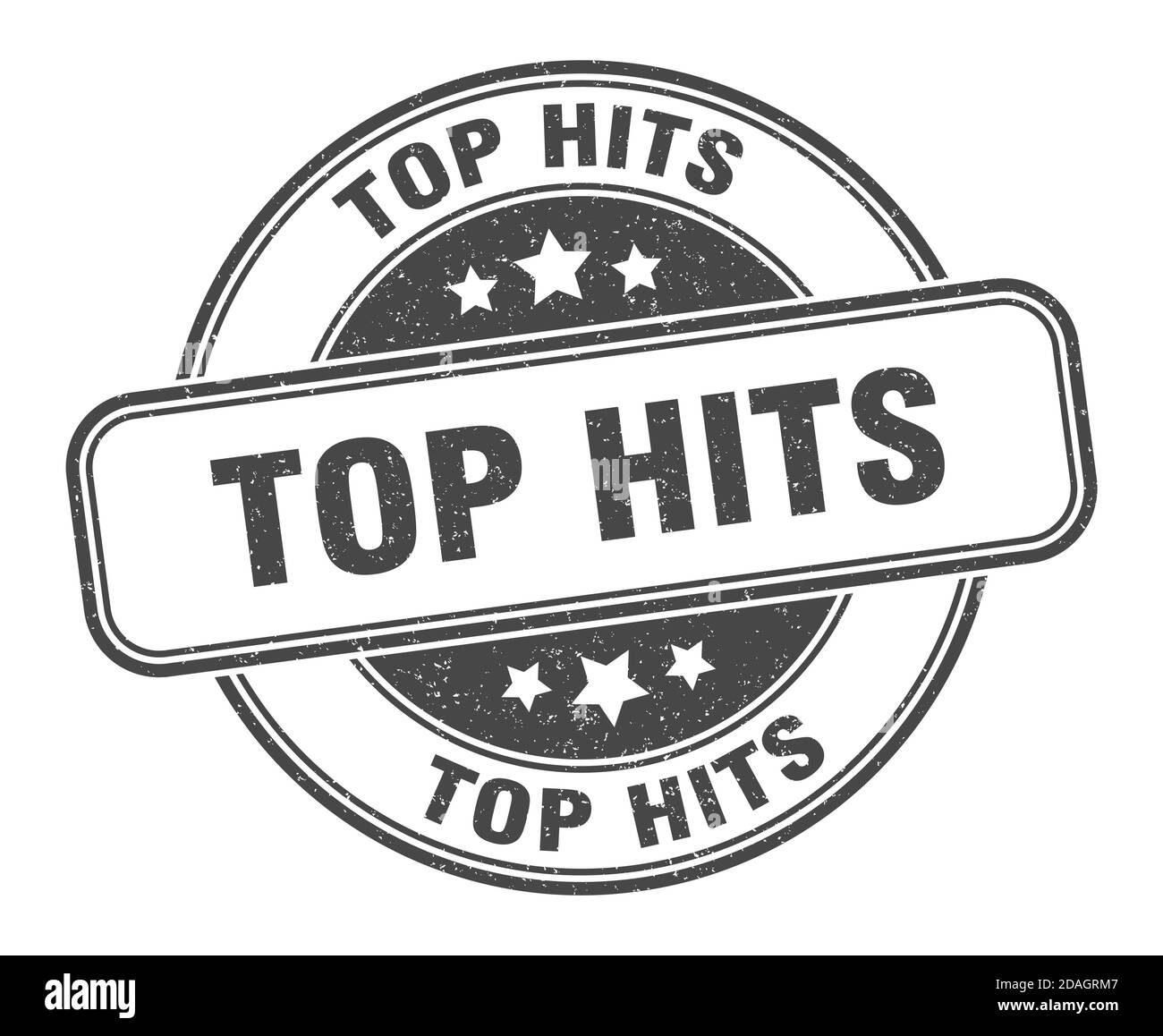 top hits stamp. top hits sign. round grunge label Stock Vector Image ...