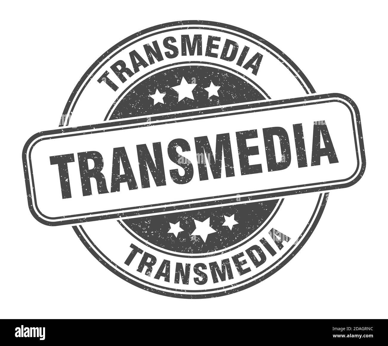 transmedia stamp. transmedia sign. round grunge label Stock Vector ...