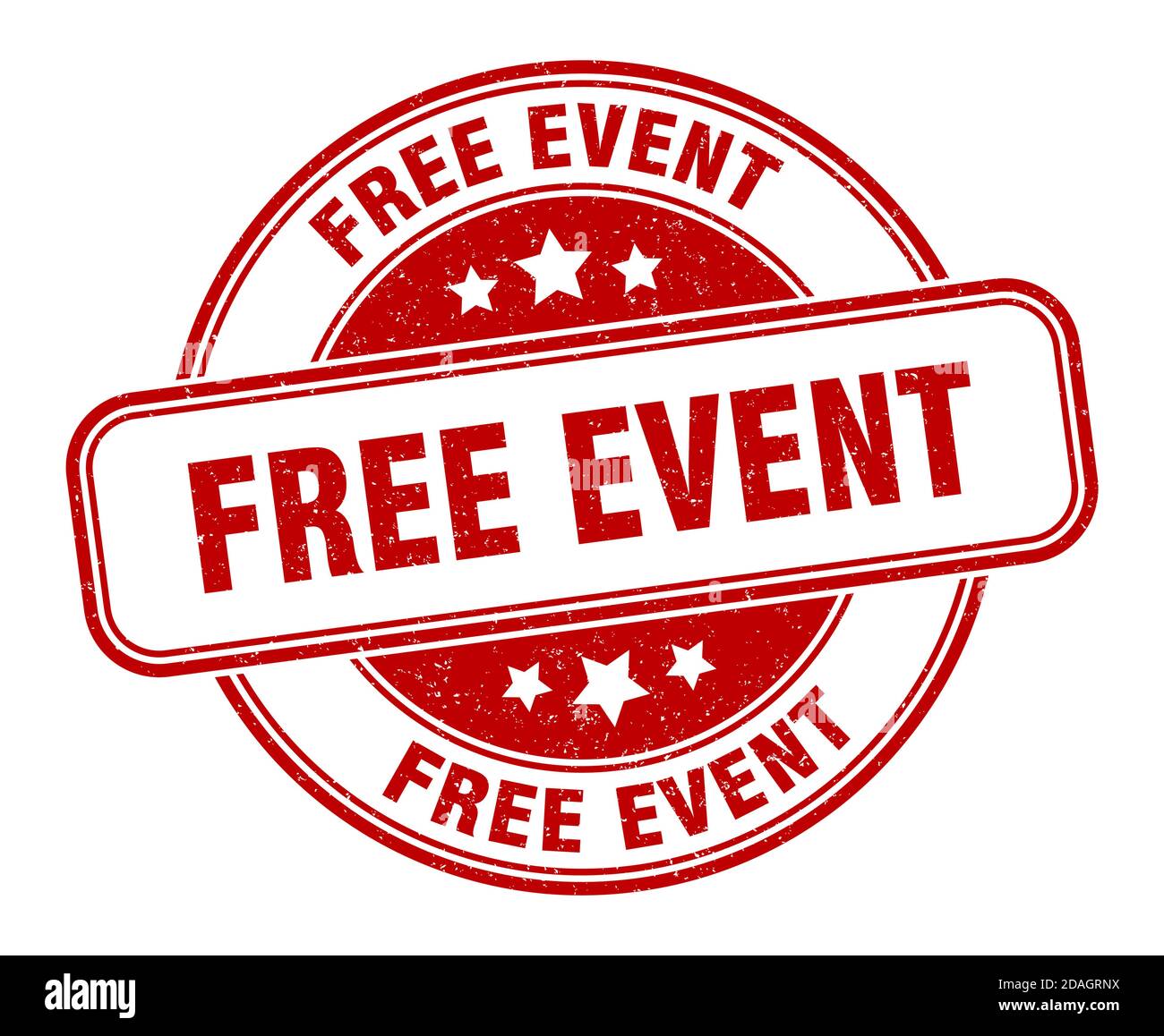 free event stamp. free event sign. round grunge label Stock Vector ...