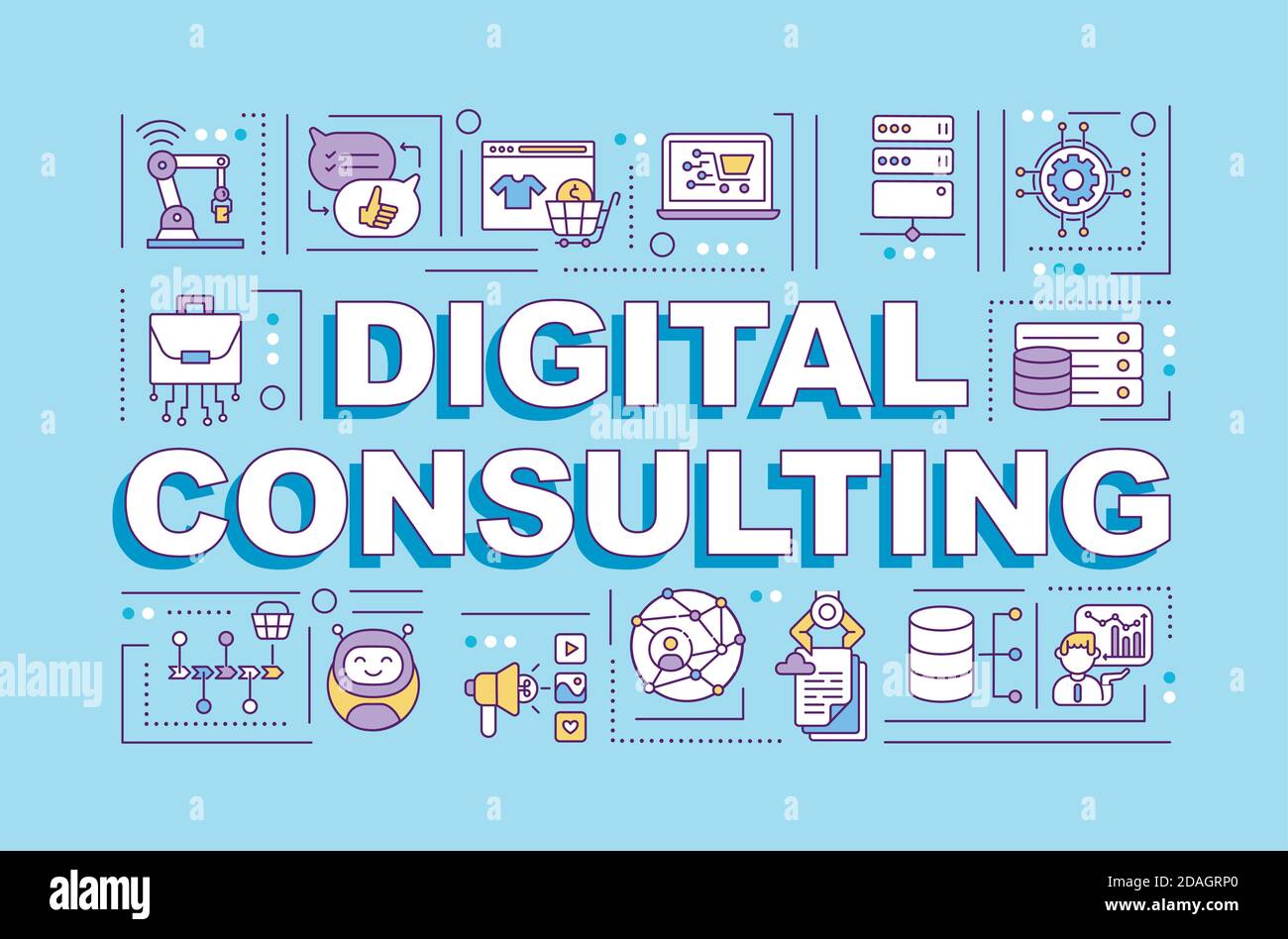 Digital consulting word concepts banner Stock Vector Image & Art - Alamy