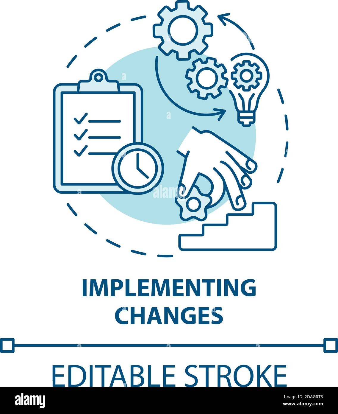 Implementing changes concept icon Stock Vector Image & Art - Alamy