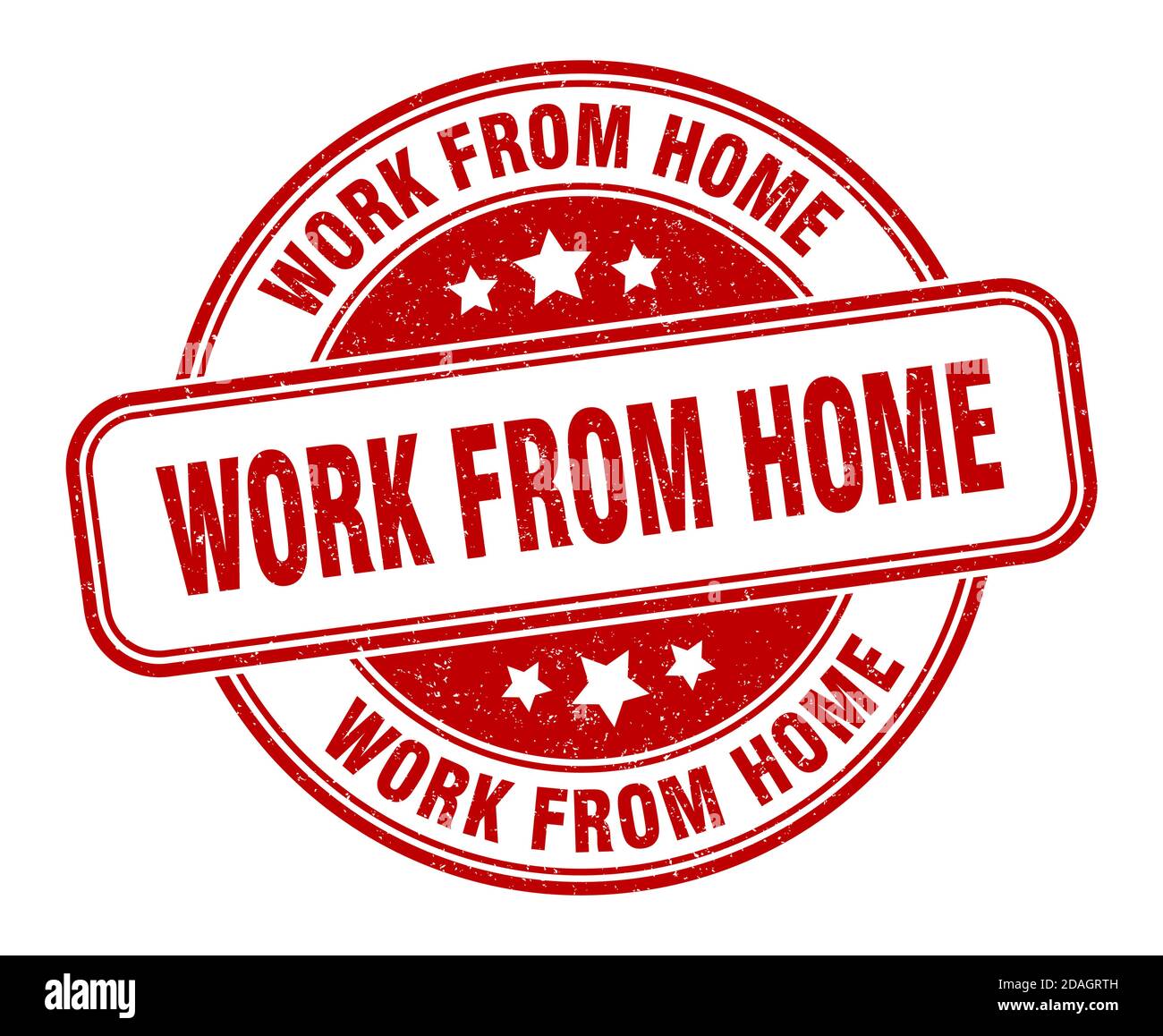 work from home stamp. work from home sign. round grunge label Stock ...