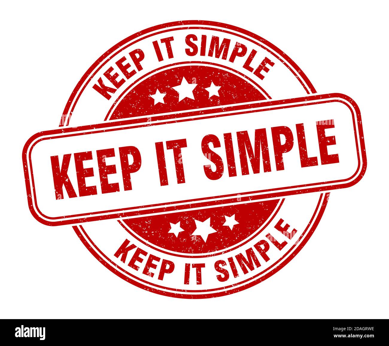 keep it simple stamp. keep it simple sign. round grunge label Stock ...