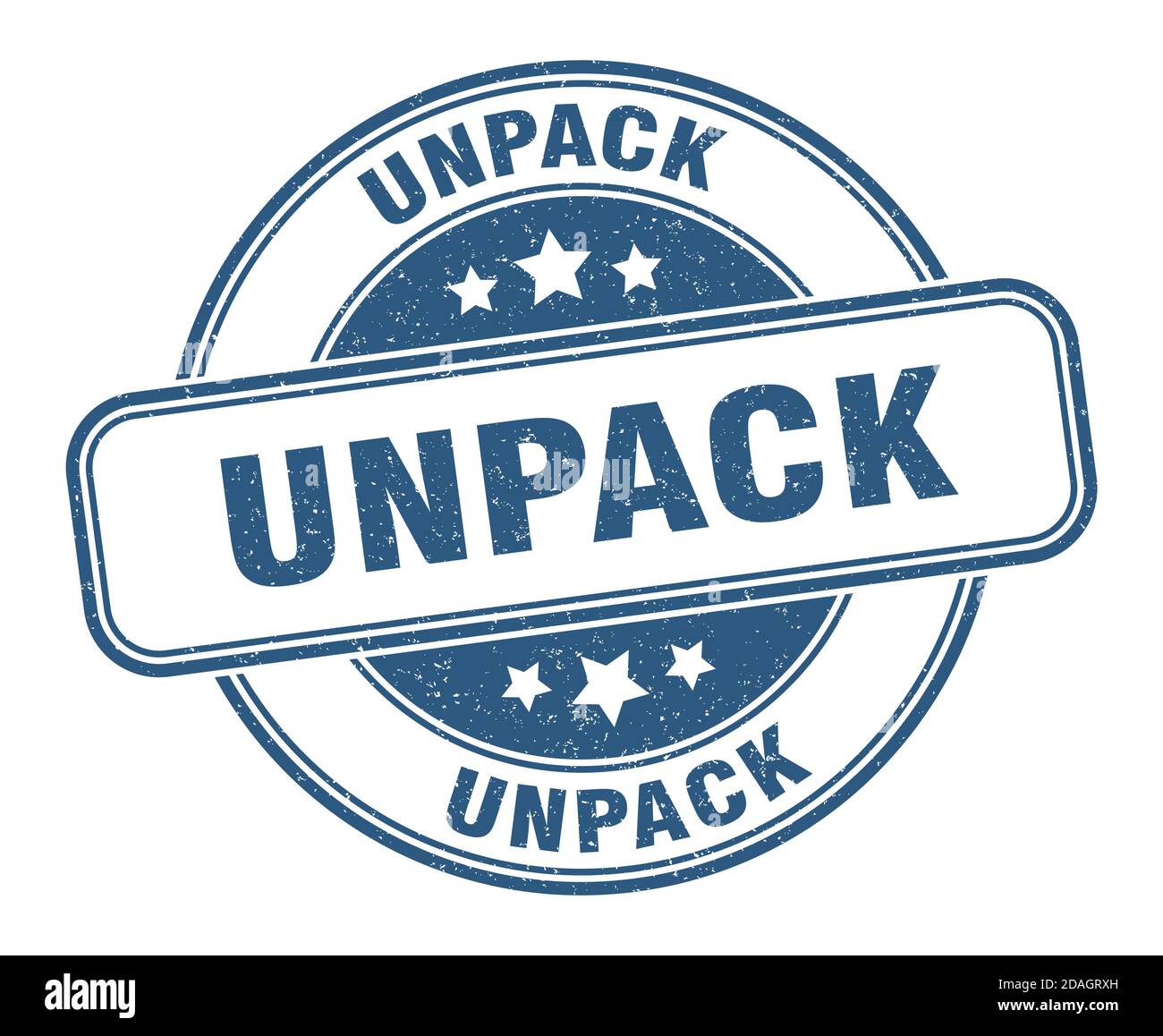unpack stamp. unpack sign. round grunge label Stock Vector Image & Art ...