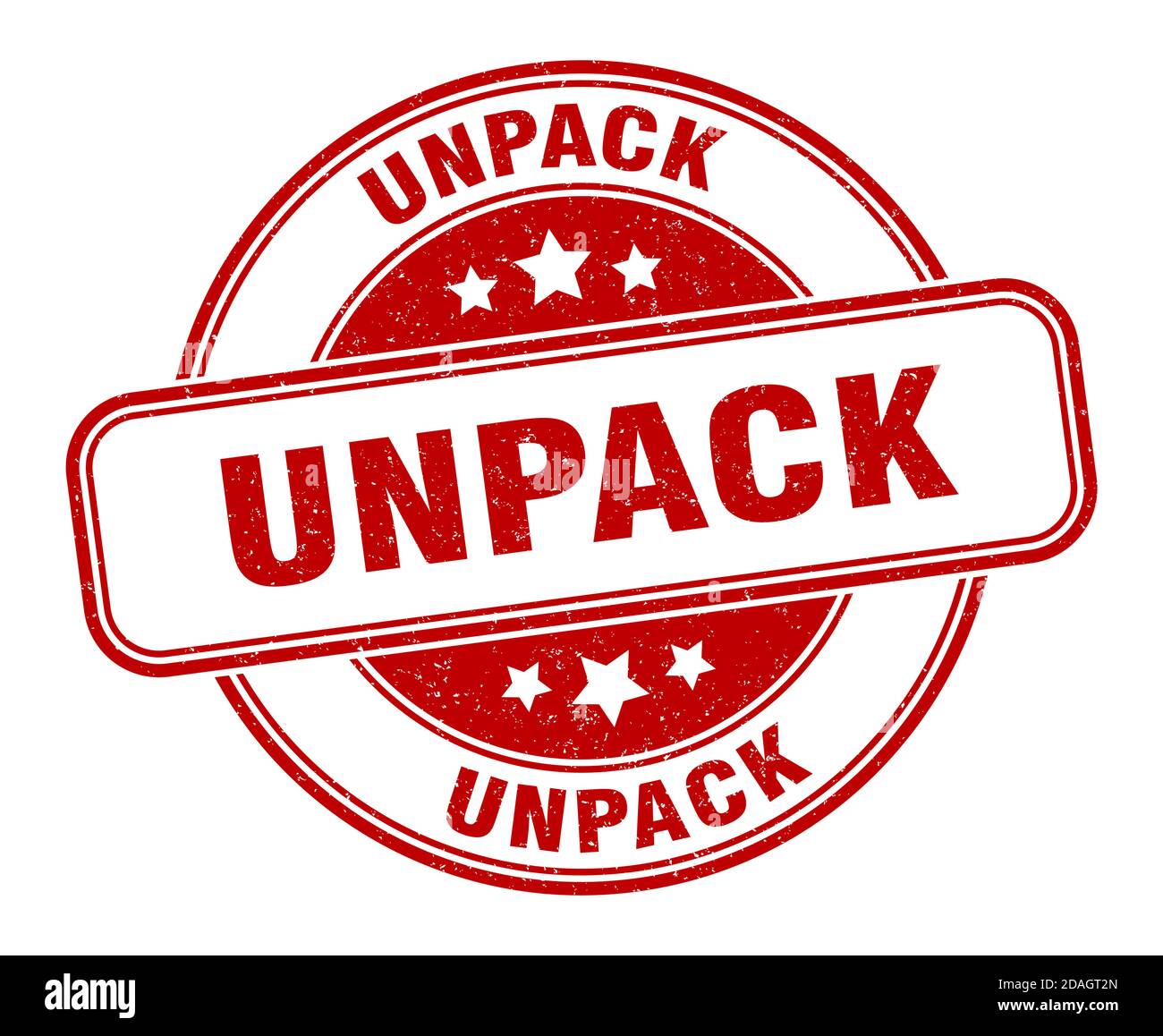 unpack stamp. unpack sign. round grunge label Stock Vector Image & Art ...