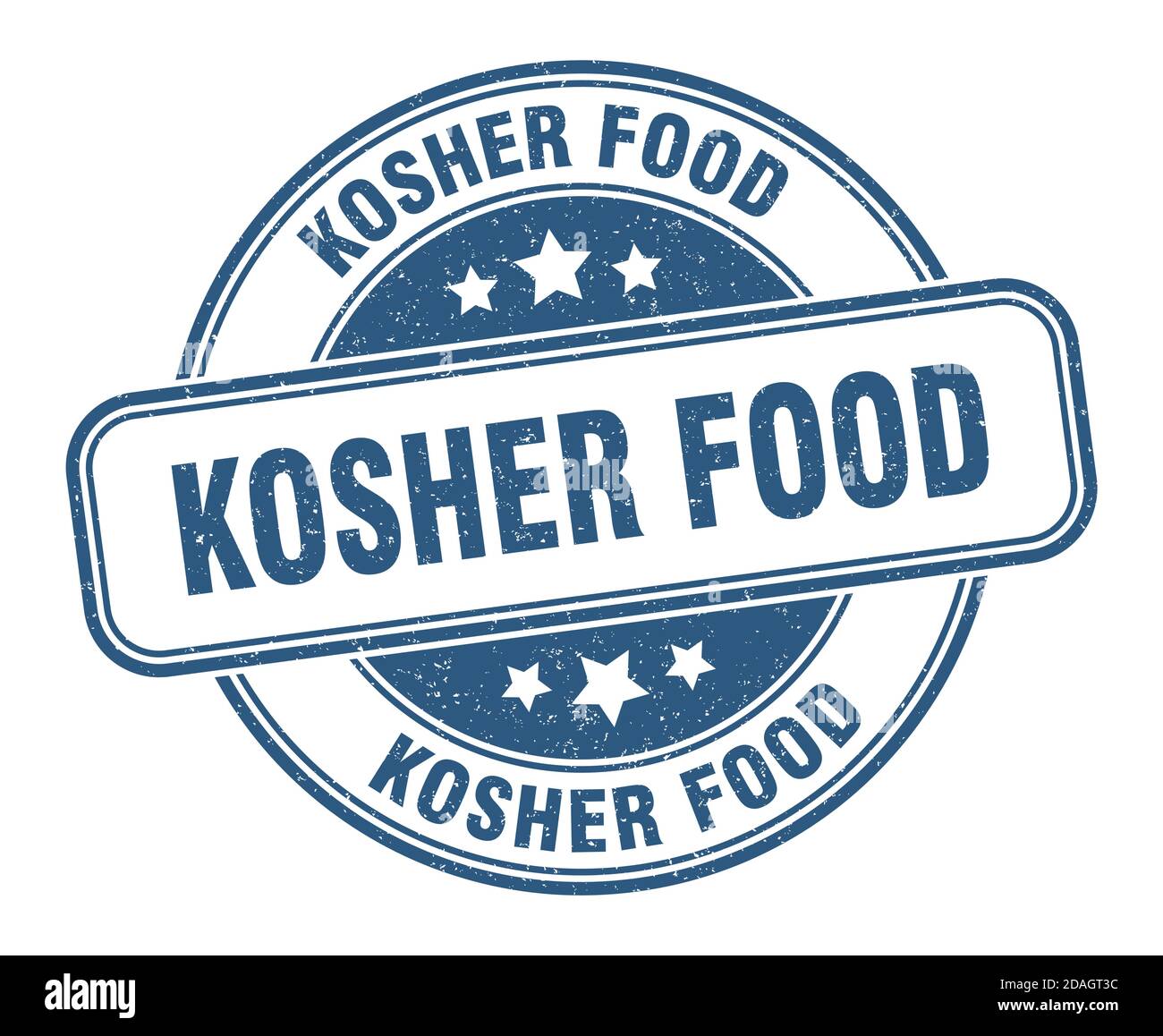 kosher food stamp. kosher food sign. round grunge label Stock Vector ...