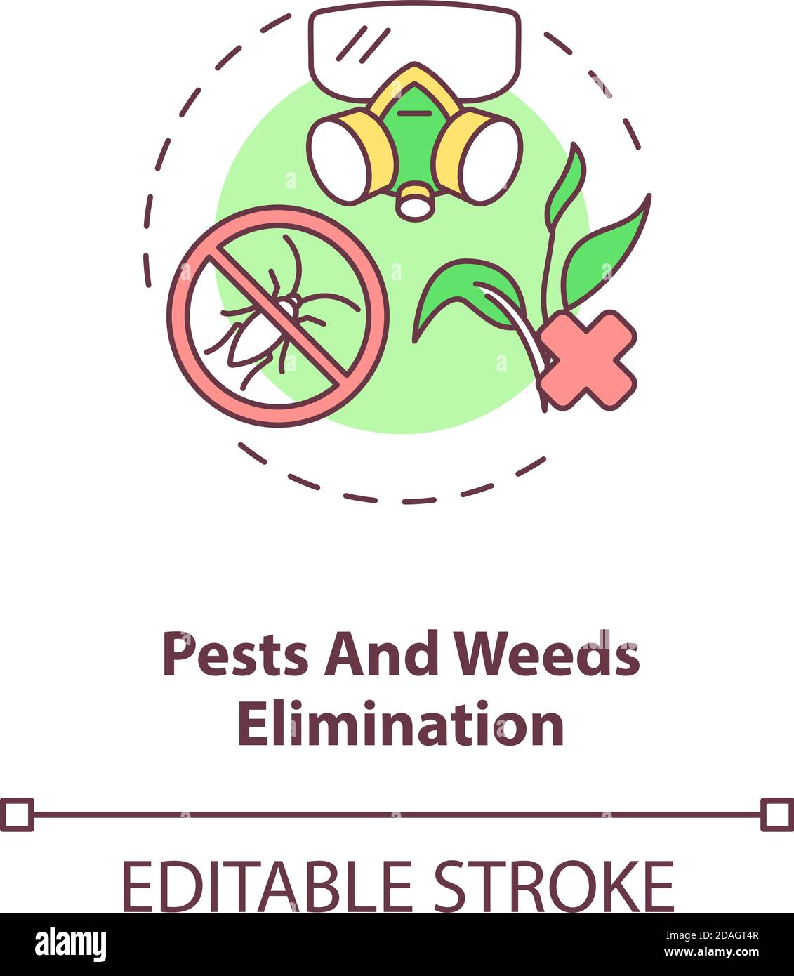 Pests and weeds elimination concept icon Stock Vector Image & Art - Alamy