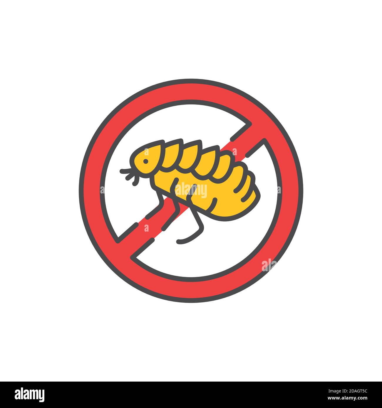 No pests color line icon. Pictogram for web page, mobile app, promo ...