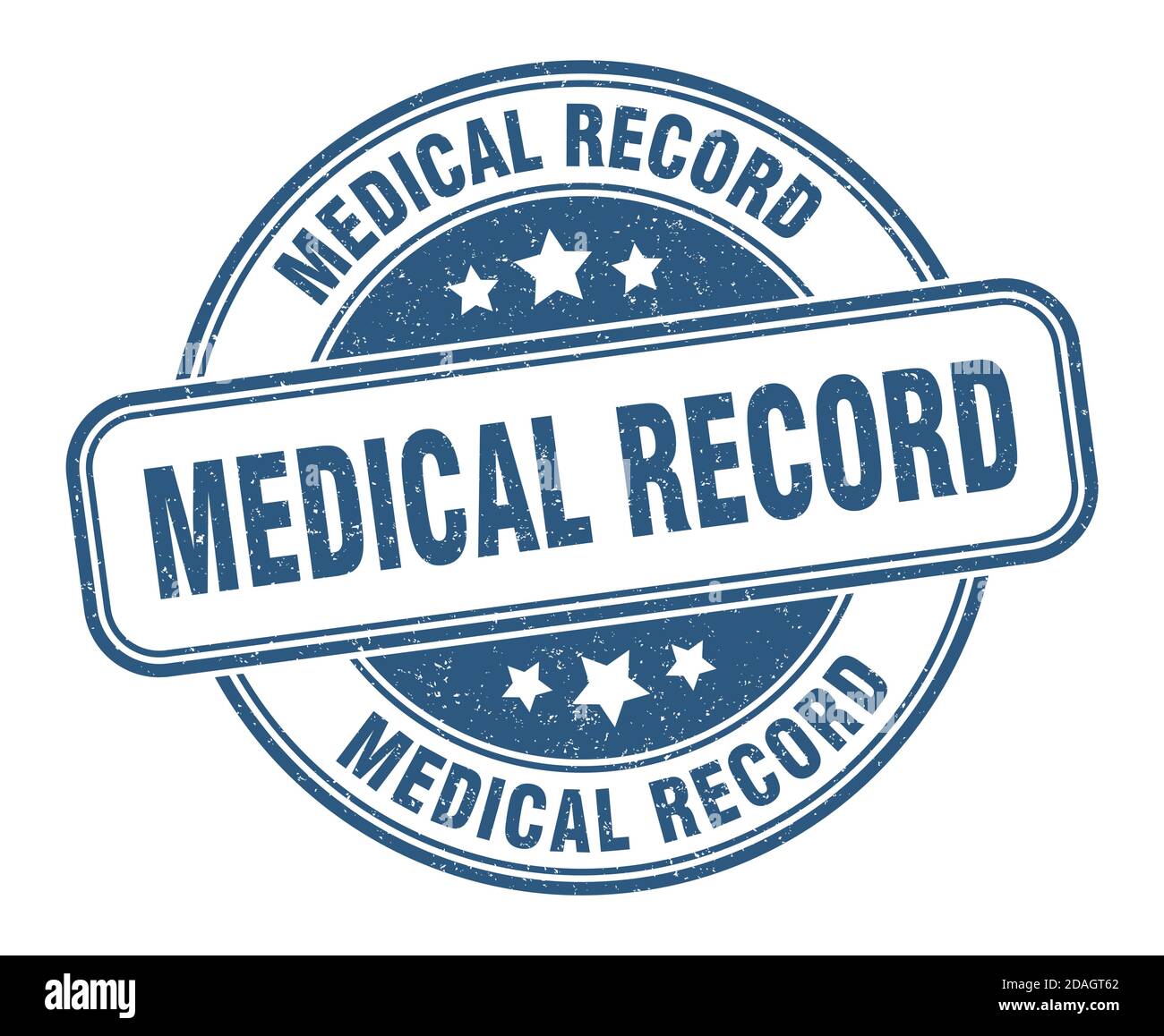 medical record stamp. medical record sign. round grunge label Stock ...