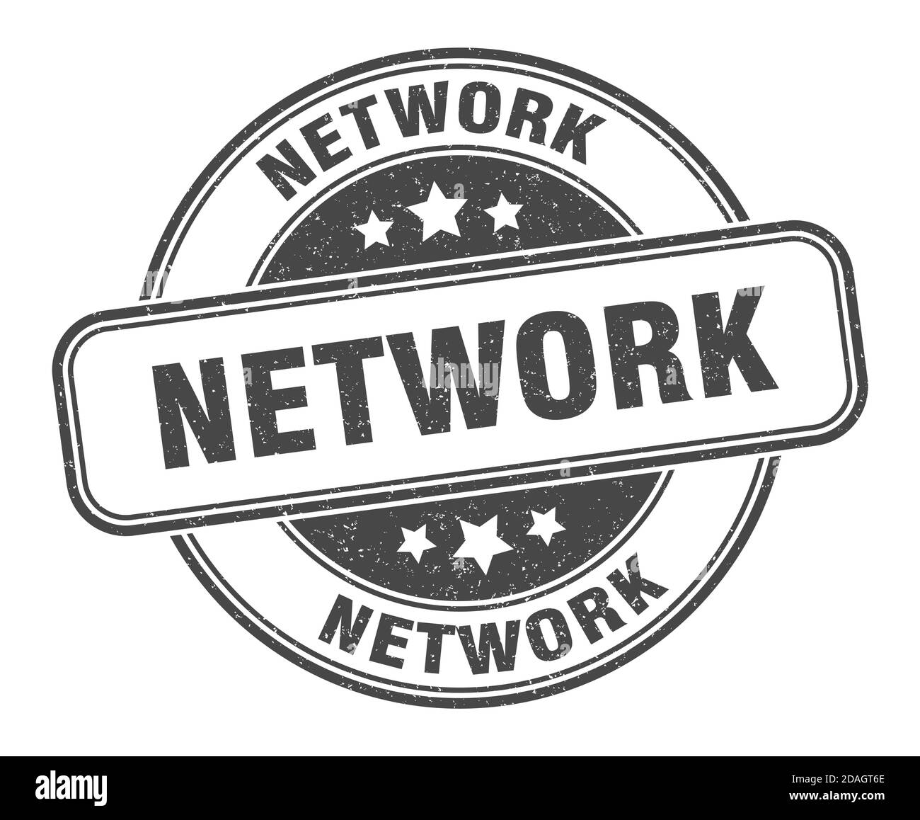 network stamp. network sign. round grunge label Stock Vector Image ...