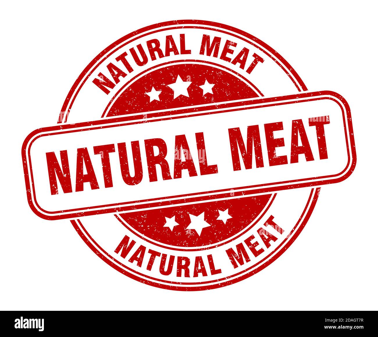 natural meat stamp. natural meat sign. round grunge label Stock Vector ...