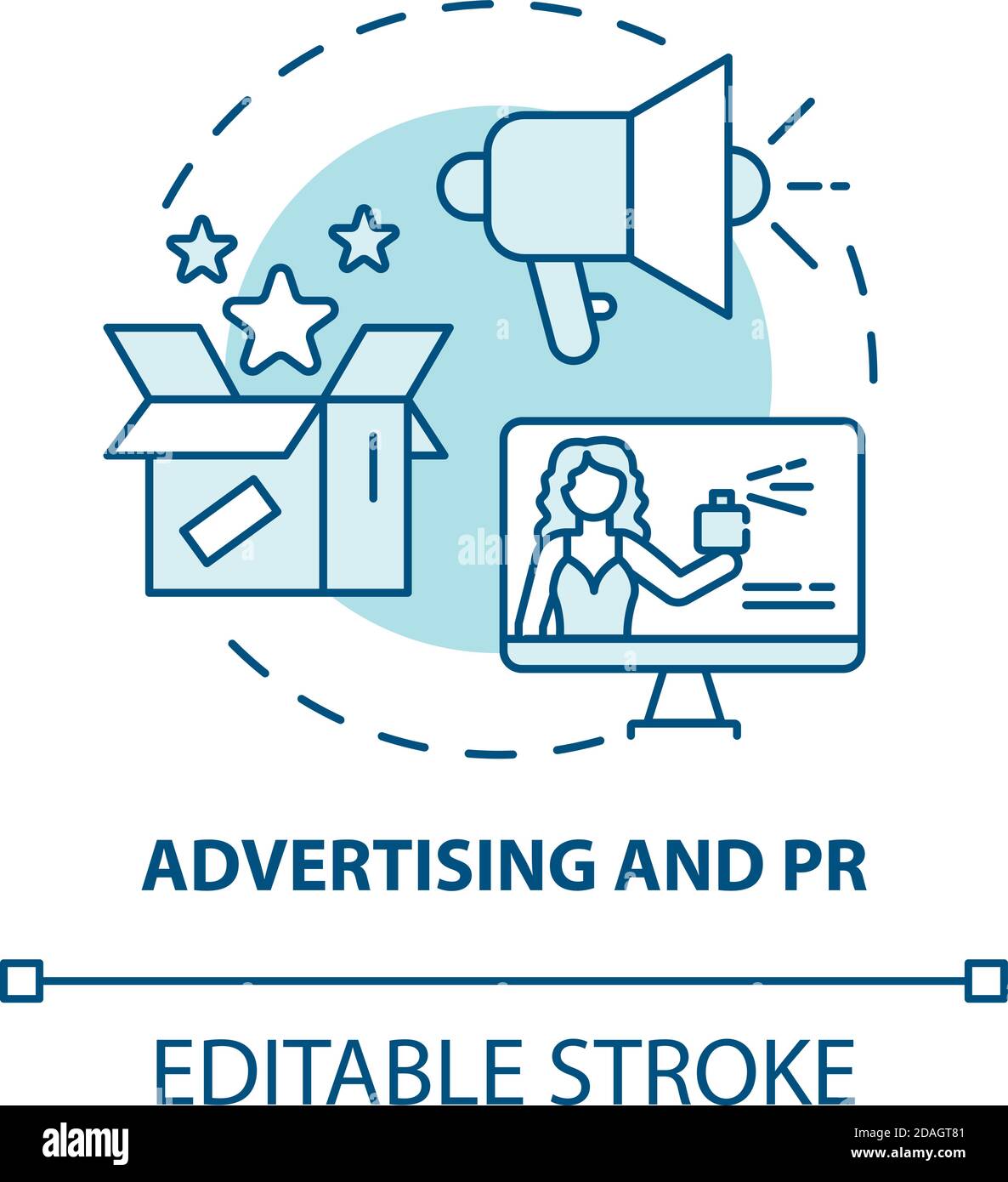 Advertising and PR concept icon Stock Vector Image & Art - Alamy