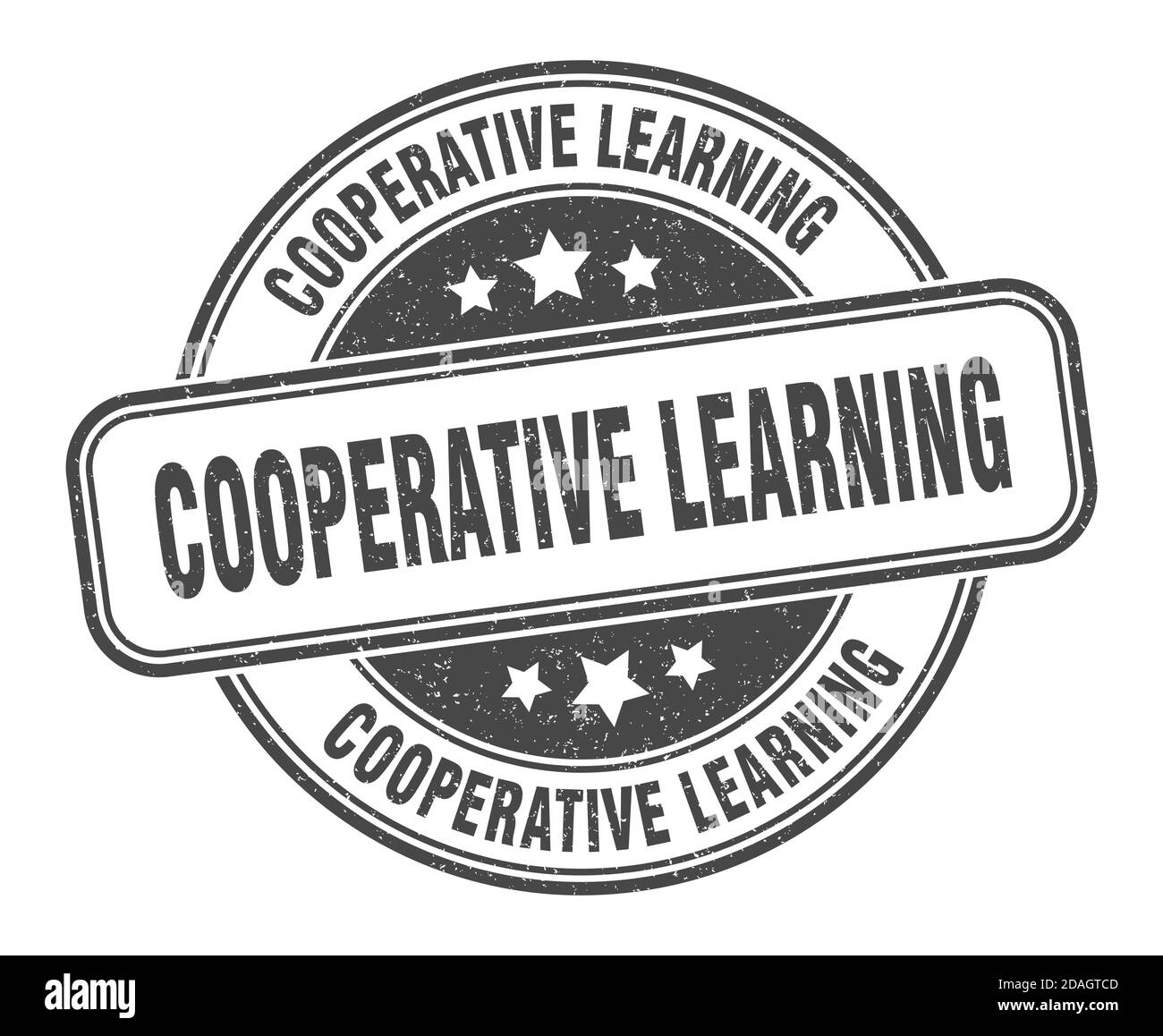cooperative learning stamp. cooperative learning sign. round grunge ...