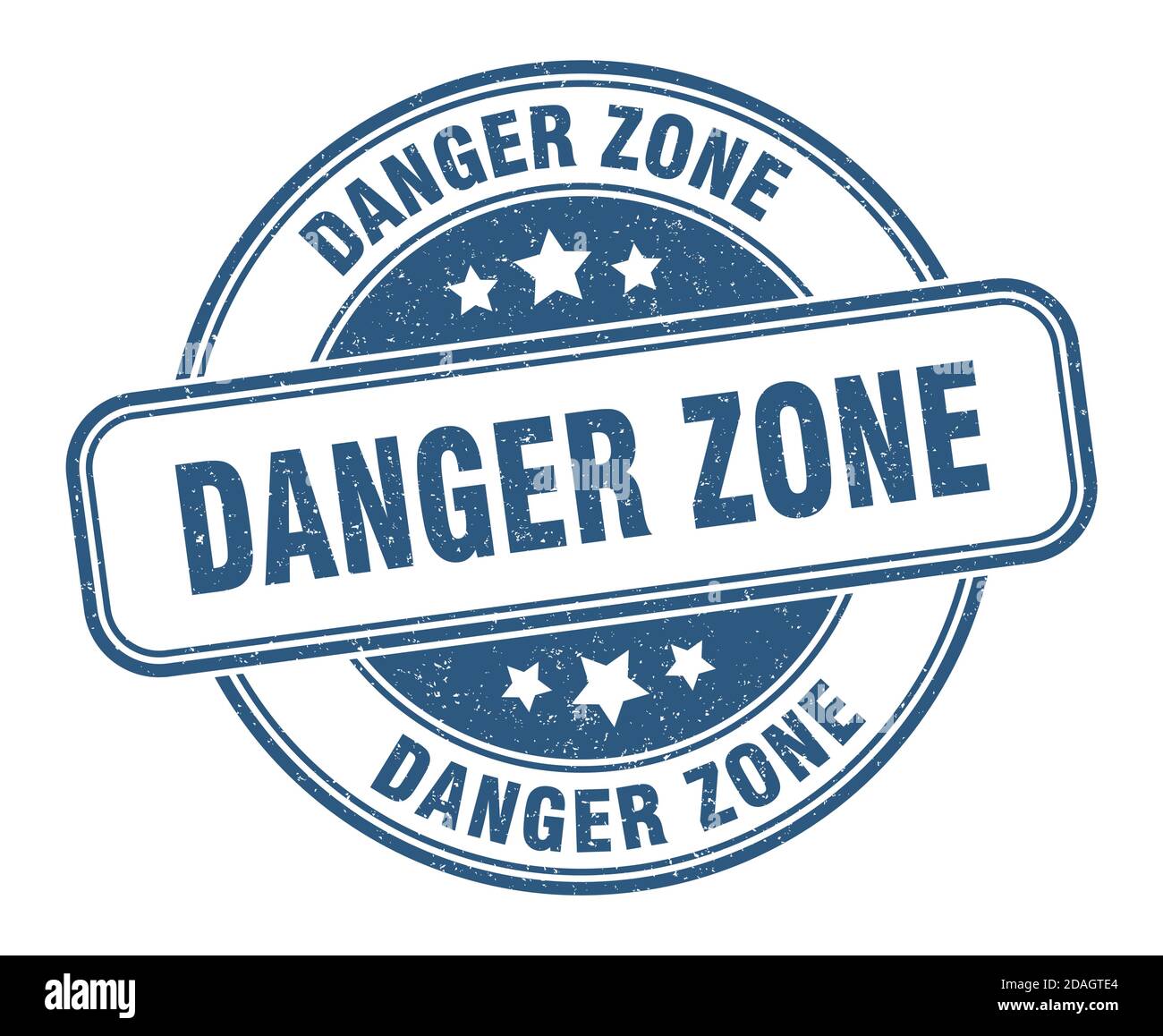 danger zone stamp. danger zone sign. round grunge label Stock Vector ...
