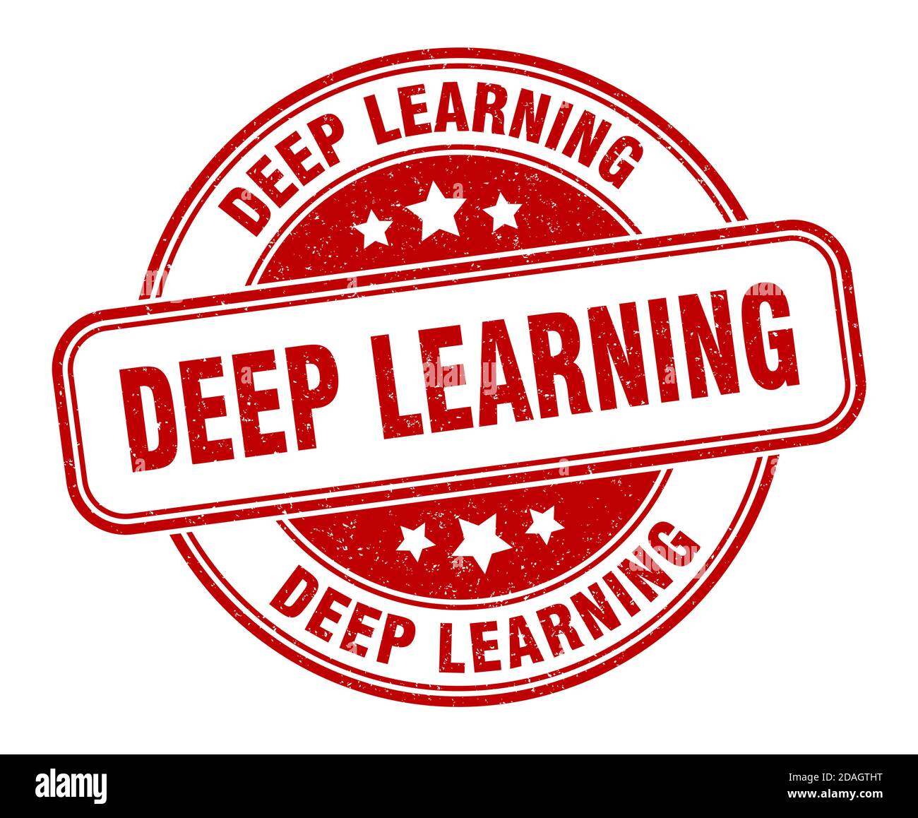 deep learning stamp. deep learning sign. round grunge label Stock ...