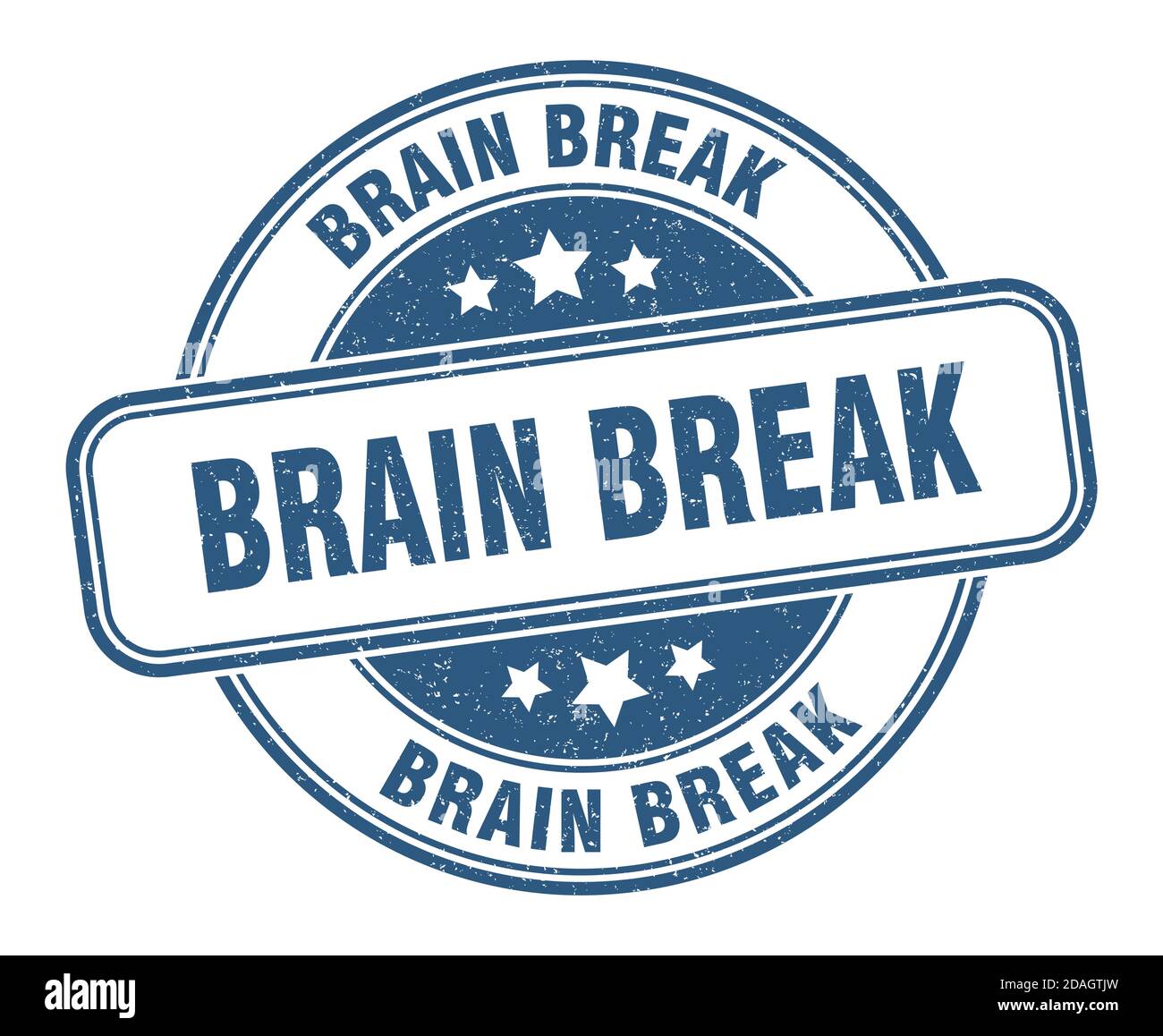 brain break stamp. brain break sign. round grunge label Stock Vector ...