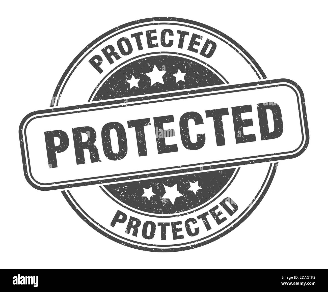Protected stamp Black and White Stock Photos & Images - Alamy
