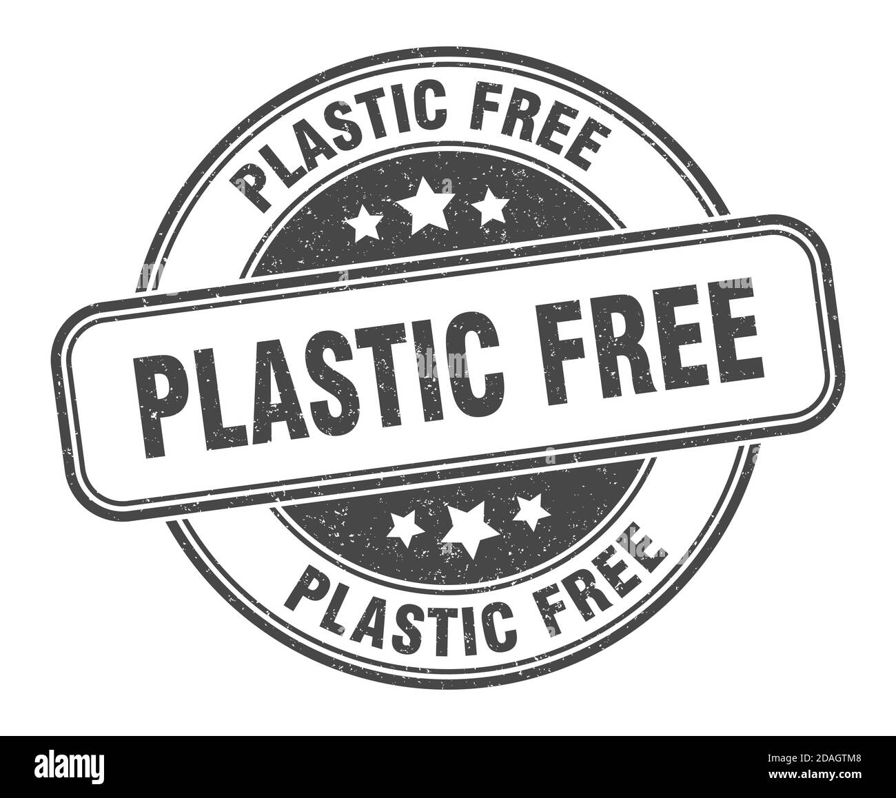 plastic free stamp. plastic free sign. round grunge label Stock Vector ...