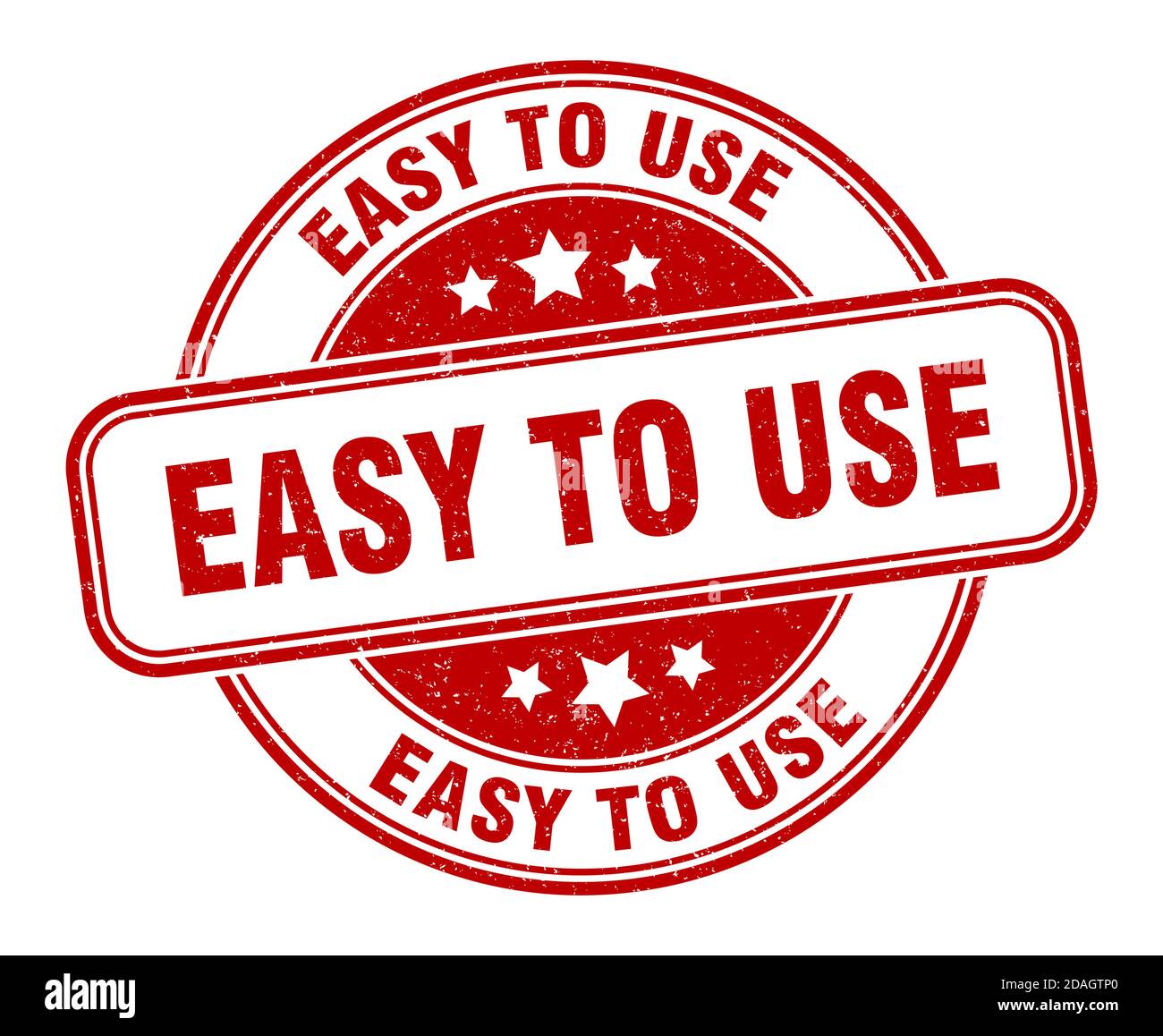easy to use stamp. easy to use sign. round grunge label Stock Vector ...