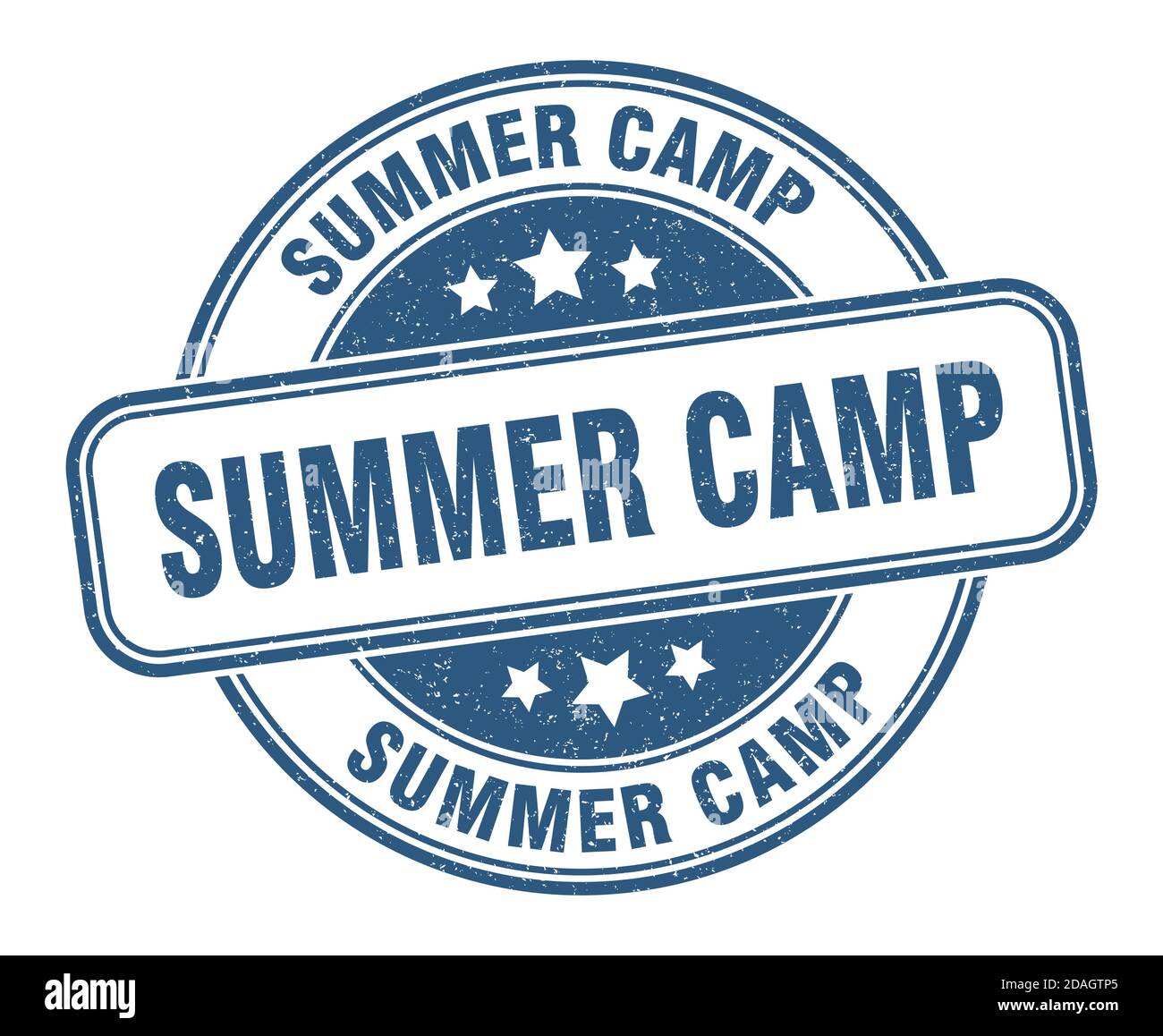 summer camp stamp. summer camp sign. round grunge label Stock Vector ...