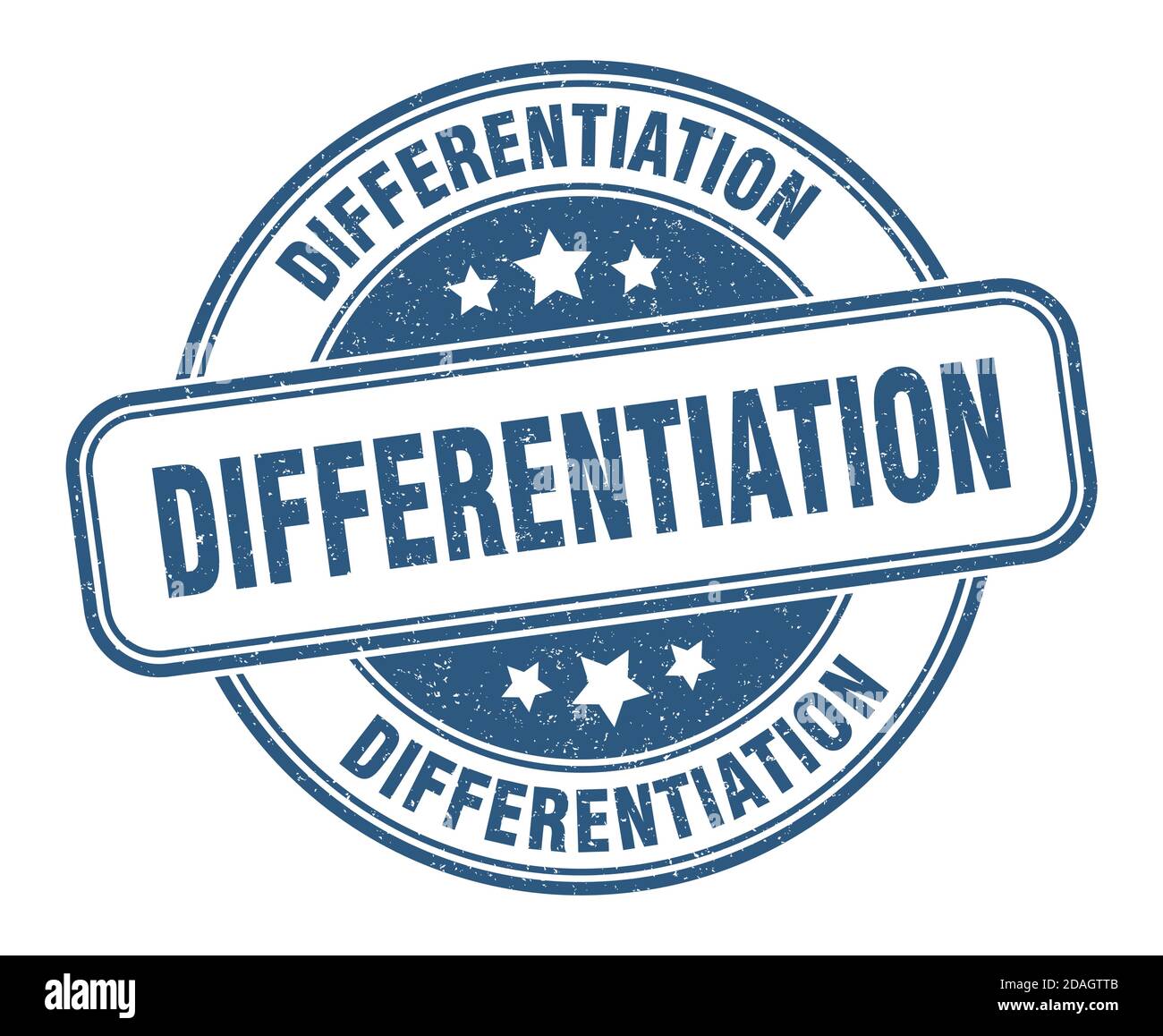 differentiation stamp. differentiation sign. round grunge label Stock ...