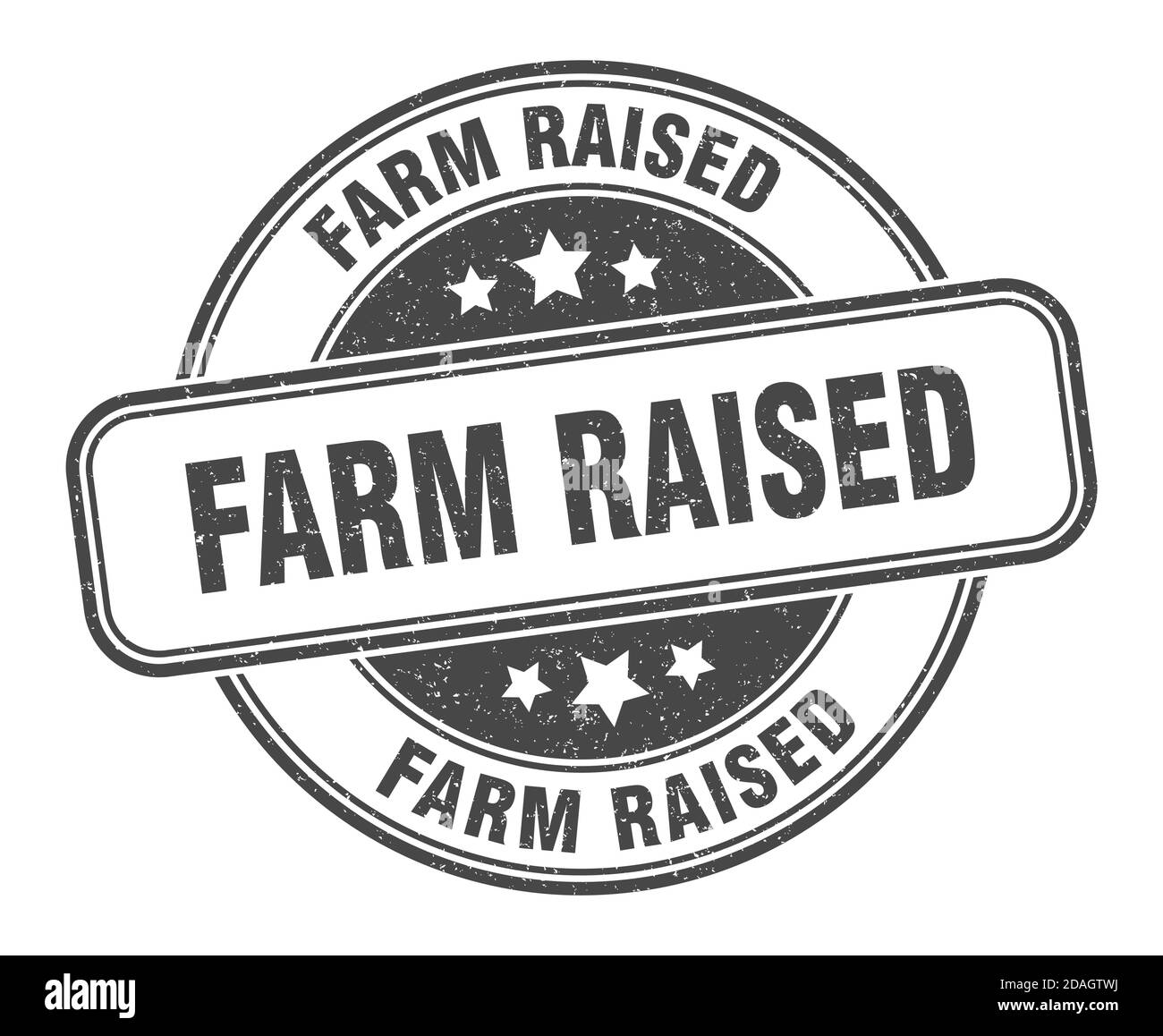 farm raised stamp. farm raised sign. round grunge label Stock Vector ...