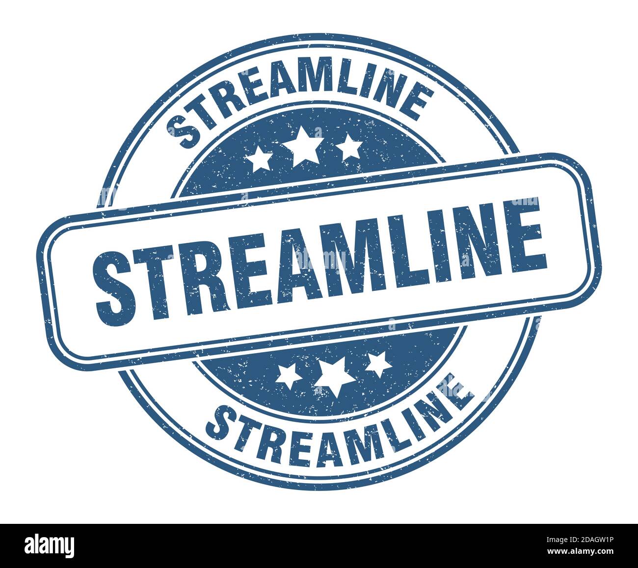 streamline stamp. streamline sign. round grunge label Stock Vector ...