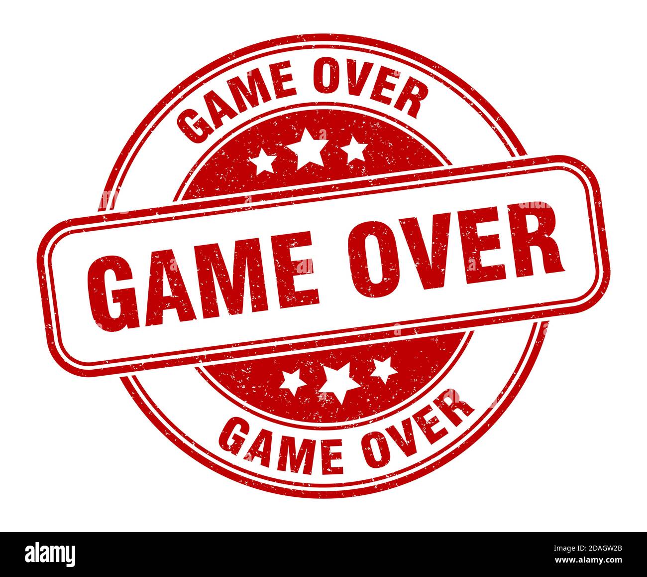 game over stamp. game over sign. round grunge label Stock Vector Image ...