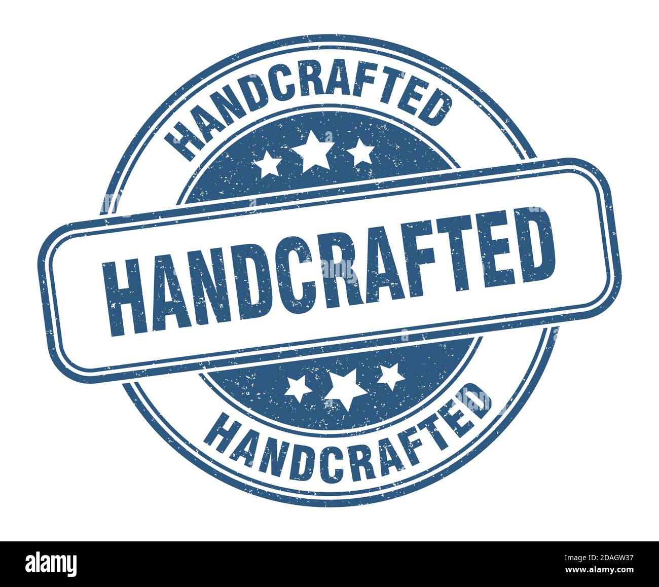 hand crafted stamp. hand crafted sign. round grunge label Stock Vector ...