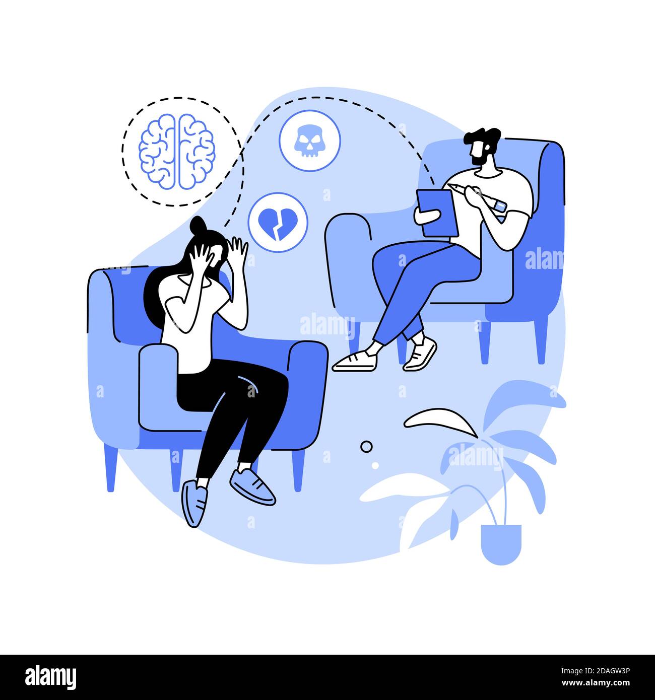 Depression counseling abstract concept vector illustration Stock Vector ... Depression counseling abstract concept vector illustration Stock Vector ...