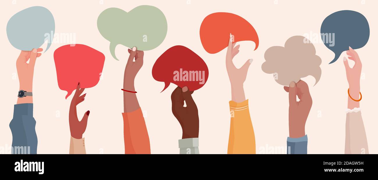 Anti racism speech Stock Vector Images - Alamy