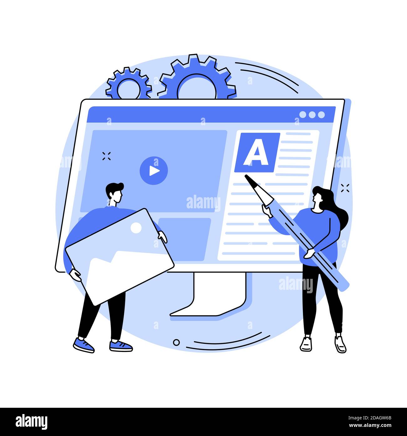 Content creation abstract concept vector illustration Stock Vector ...