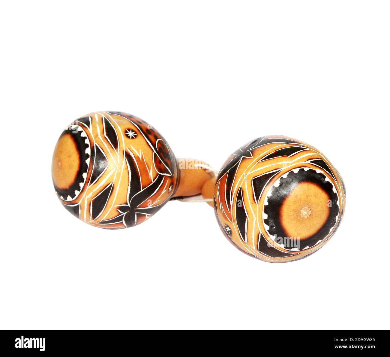Pair of maracas isolated on a white background Stock Photo - Alamy