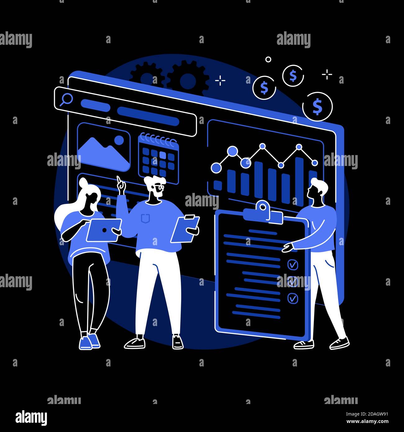 Workflow abstract concept vector illustration Stock Vector Image & Art ...