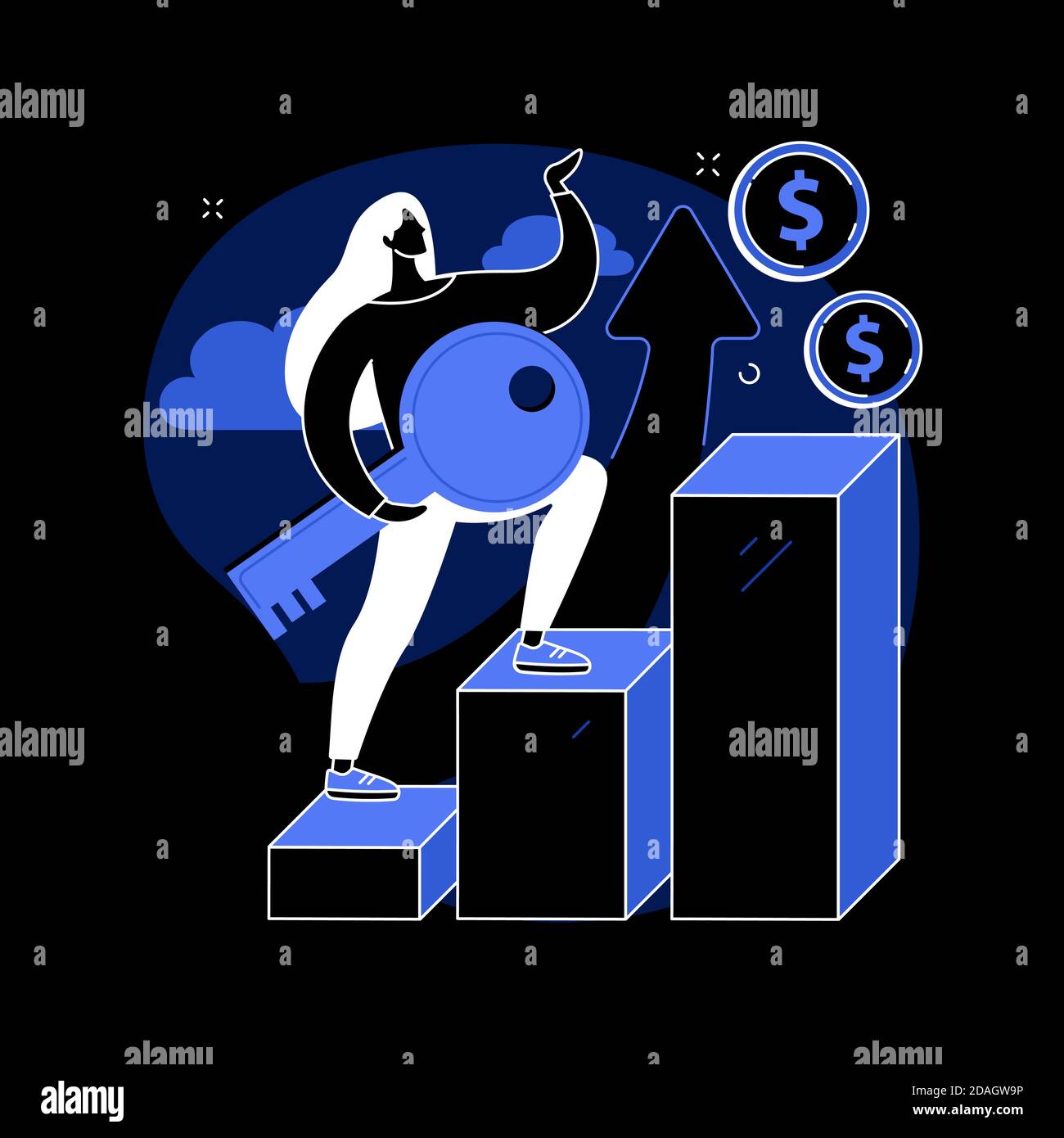 Key to success abstract concept vector illustration Stock Vector Image ...